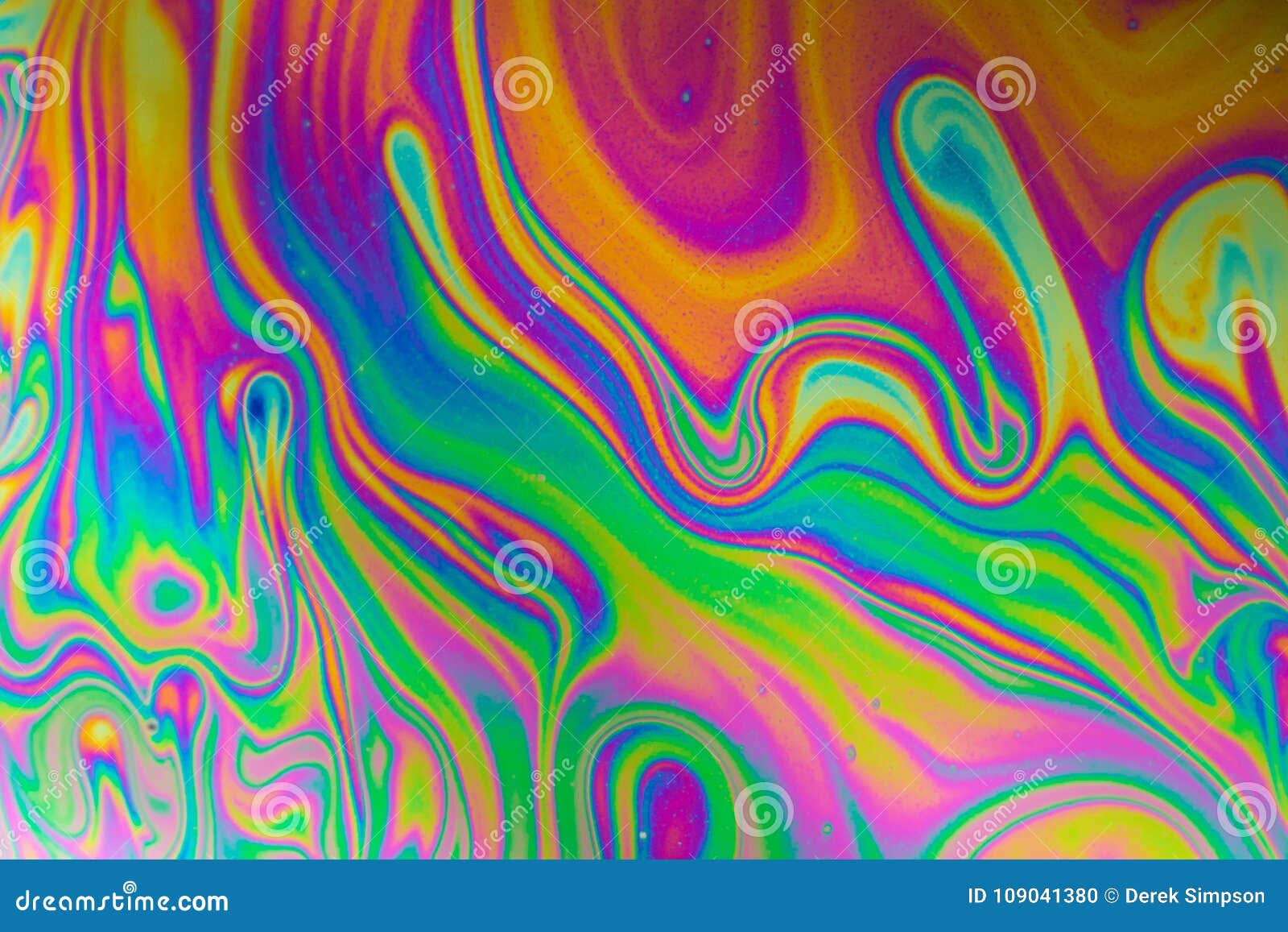 Rainbow Effect Psychedelic Soap Bubble Abstract Stock Illustration ...