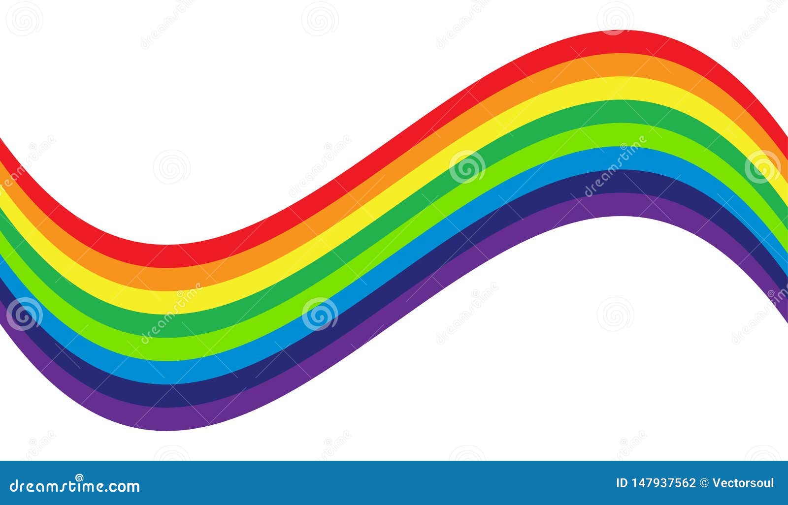 Rainbow Element Isolated on White. Distorted Rainbows Stock Vector ...