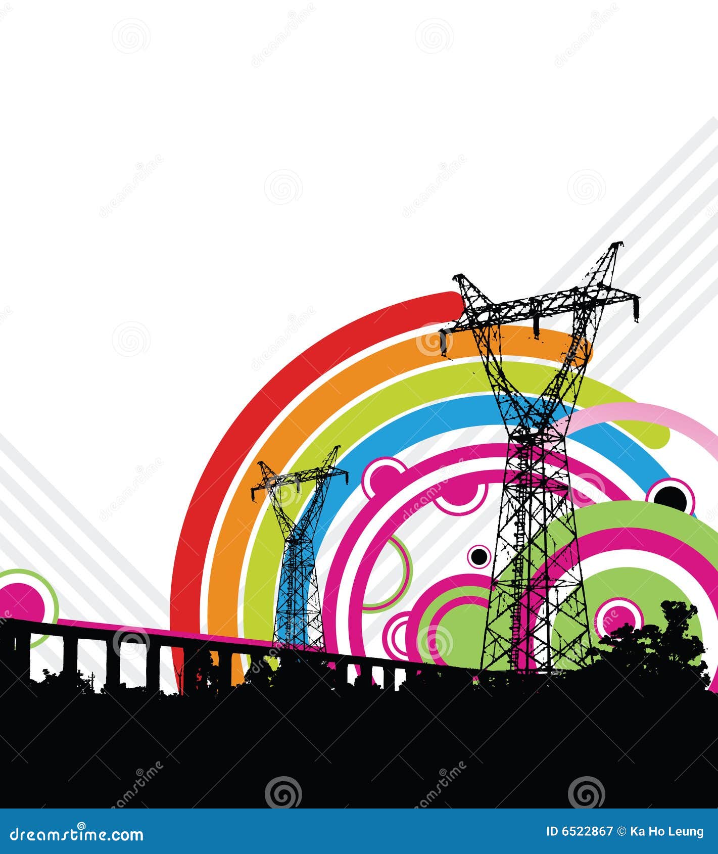 Rainbow energy stock illustration. Illustration of poster - 6522867