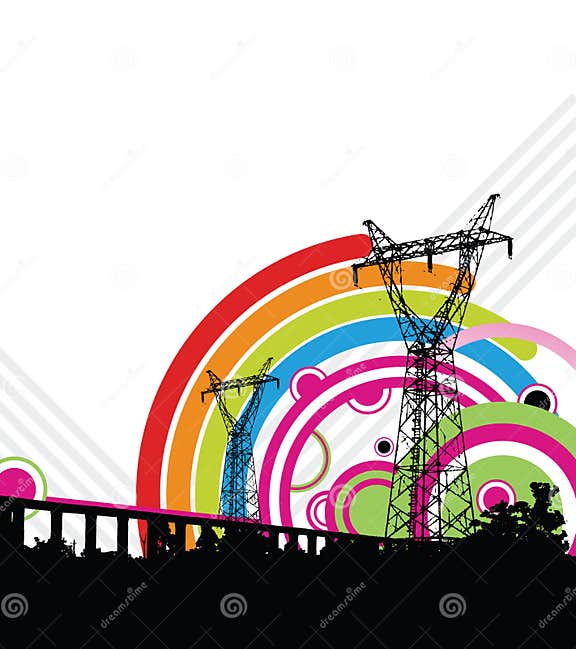 Rainbow energy stock illustration. Illustration of poster - 6522867