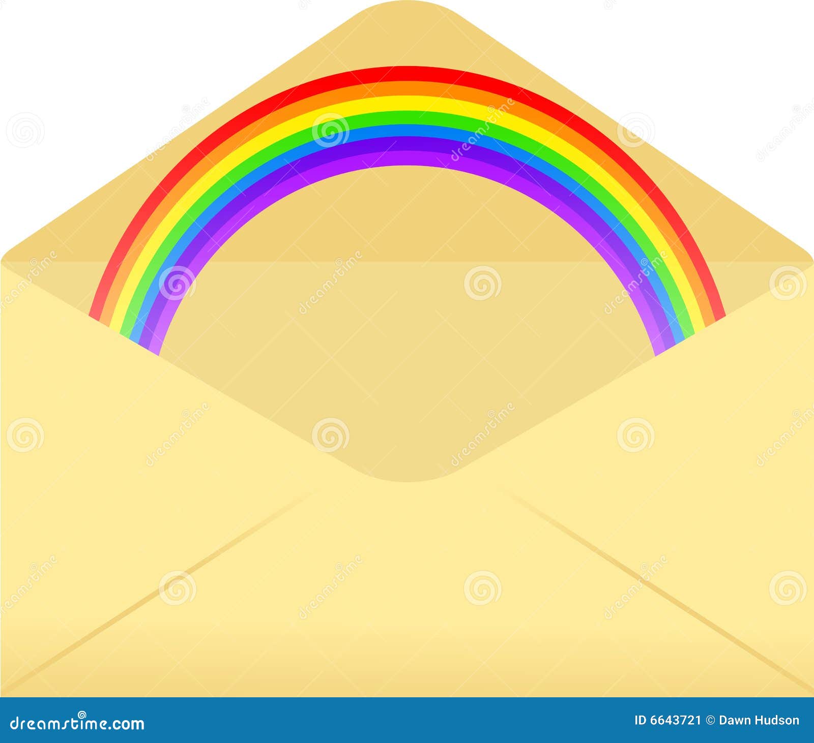 Rainbow envelope stock illustration. Illustration of postal - 6643721