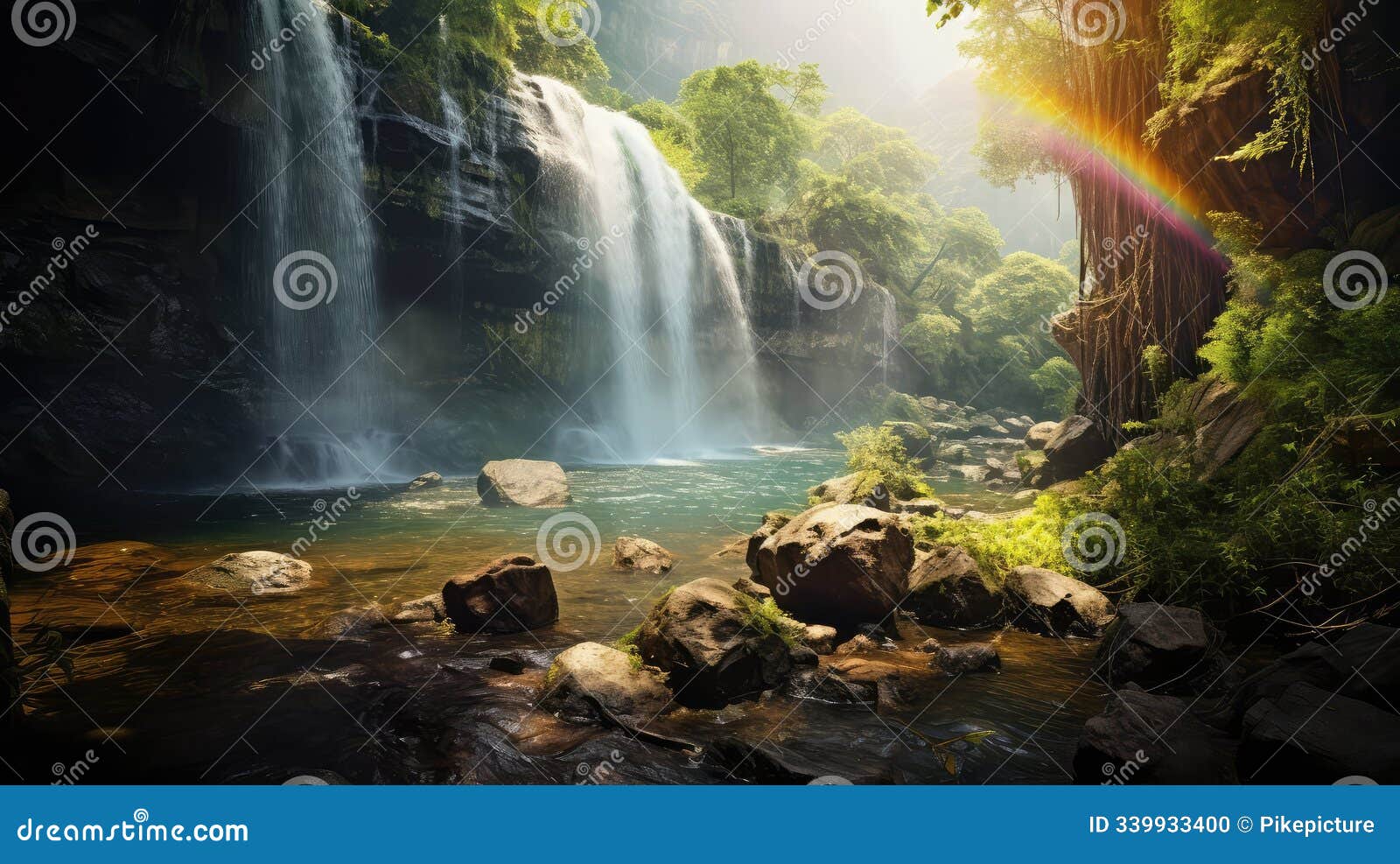 Rainbow environment water stock illustration. Illustration of fall ...