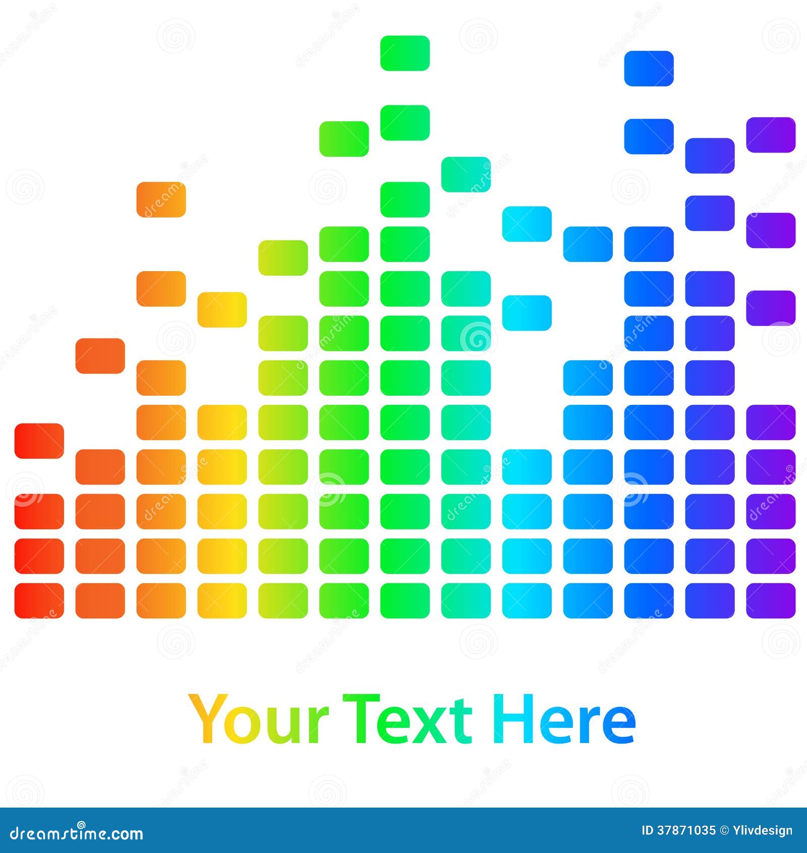 Rainbow equalizer stock vector. Illustration of mosaic - 37871035