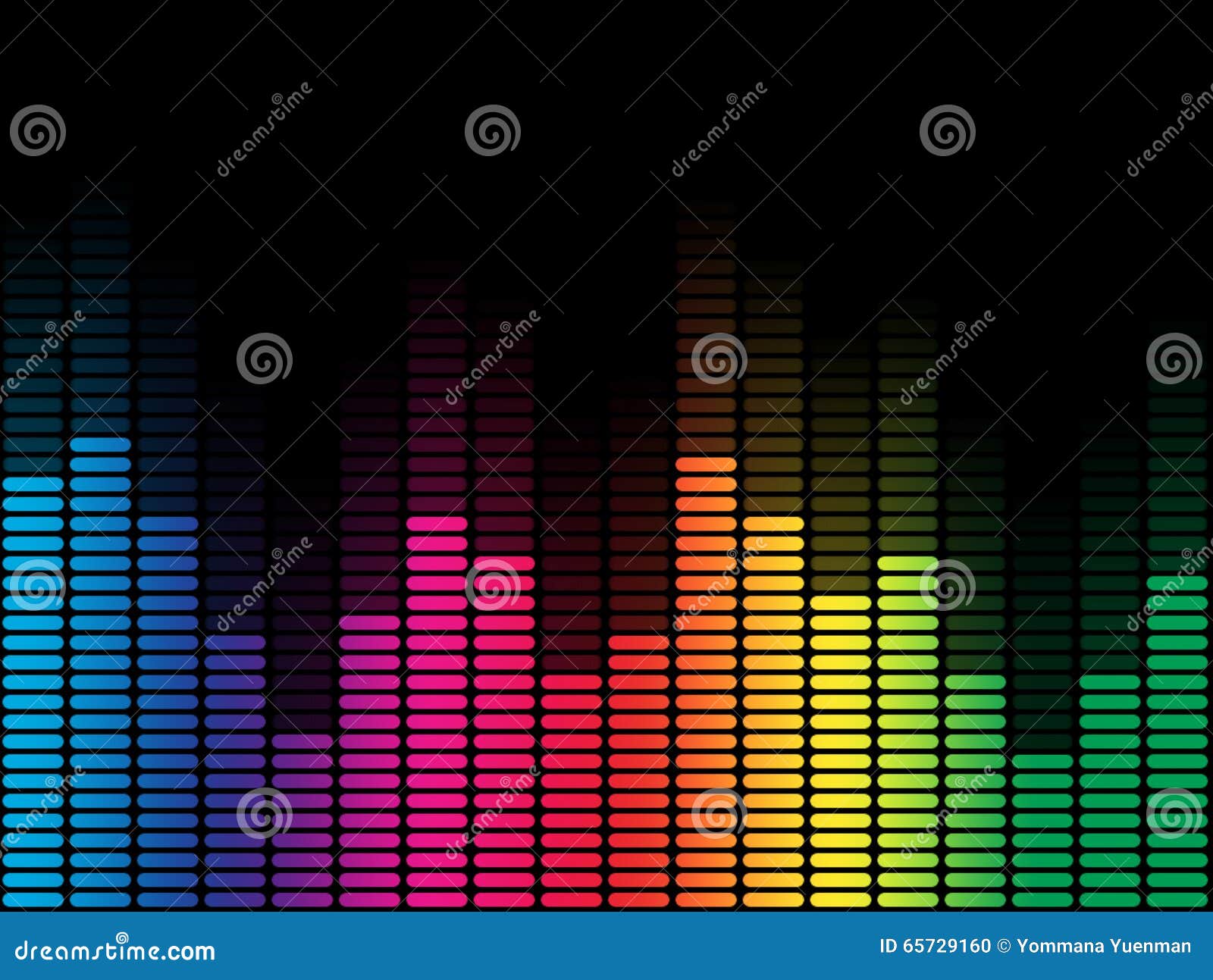 Rainbow Equalizer with Black Background Stock Illustration ...