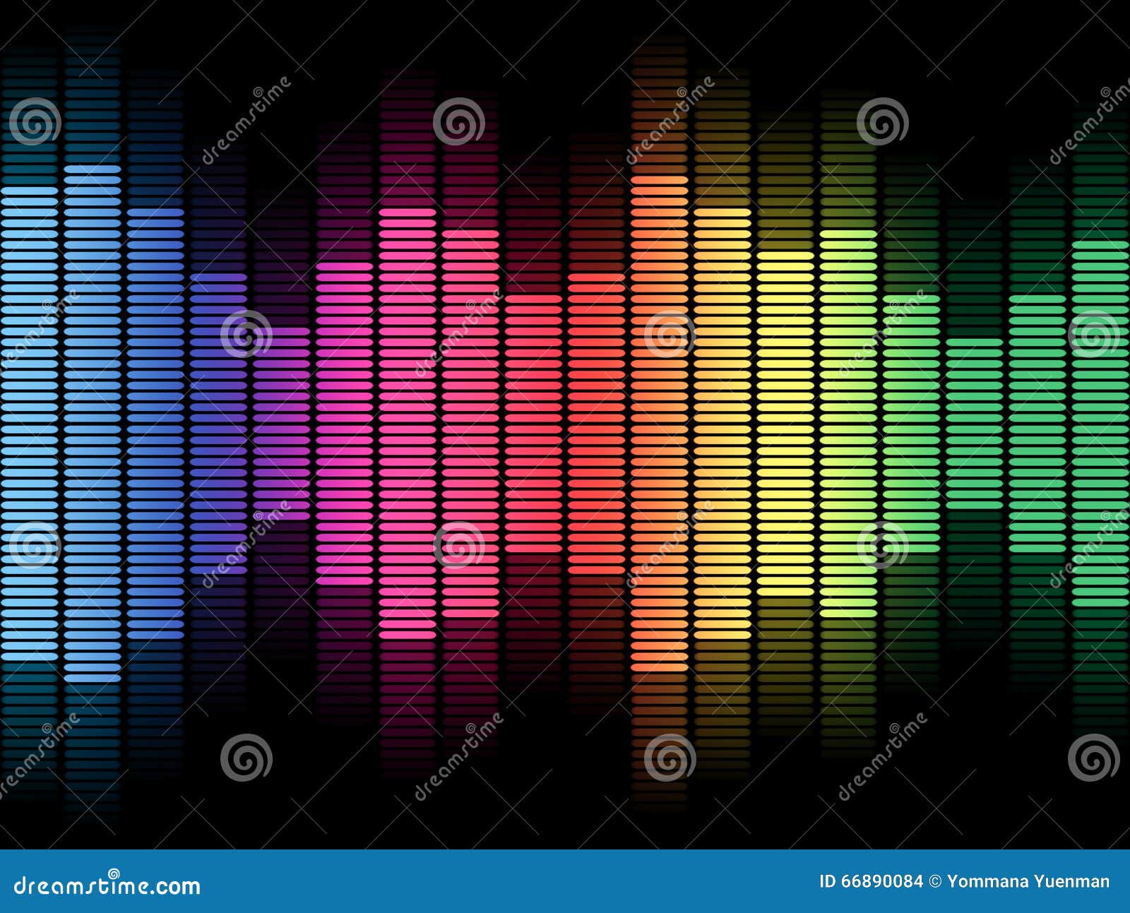 Rainbow Soundwave With Black Background Stock Image | CartoonDealer.com ...