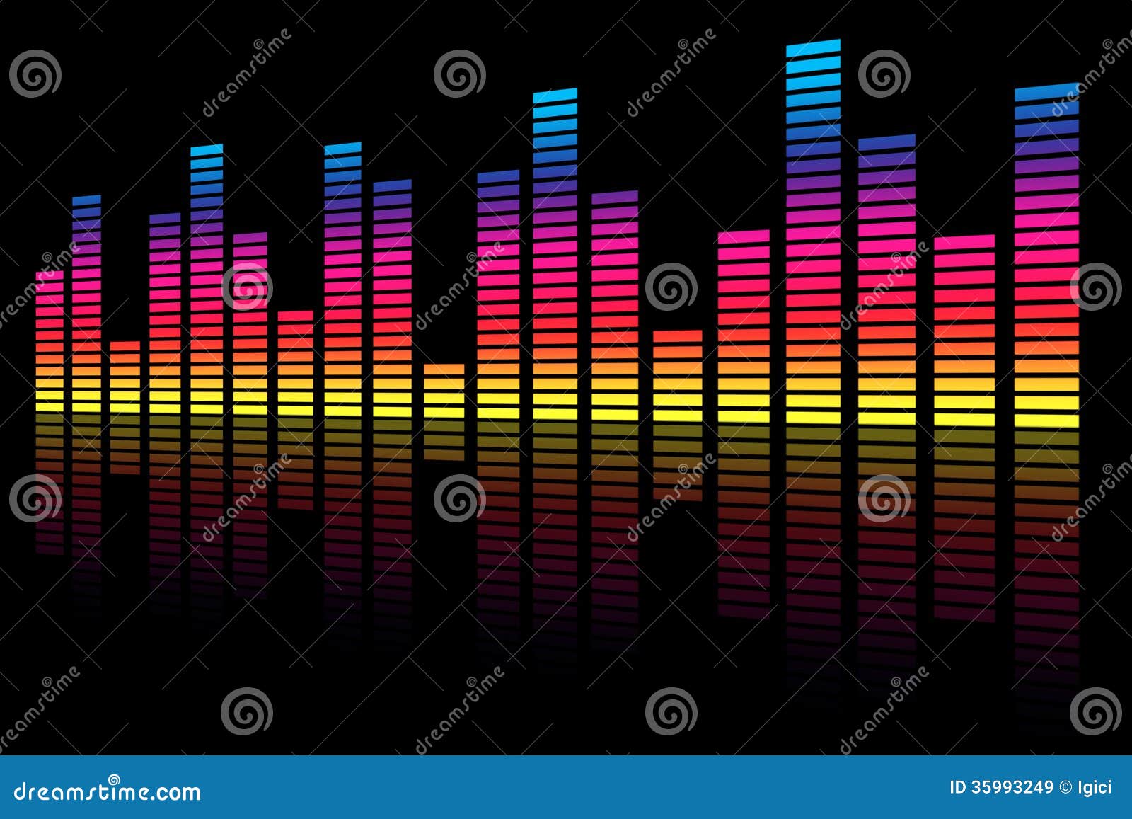 Equalizer Color Band In The Colors Of The Rainbow. Color Equalizer On A ...