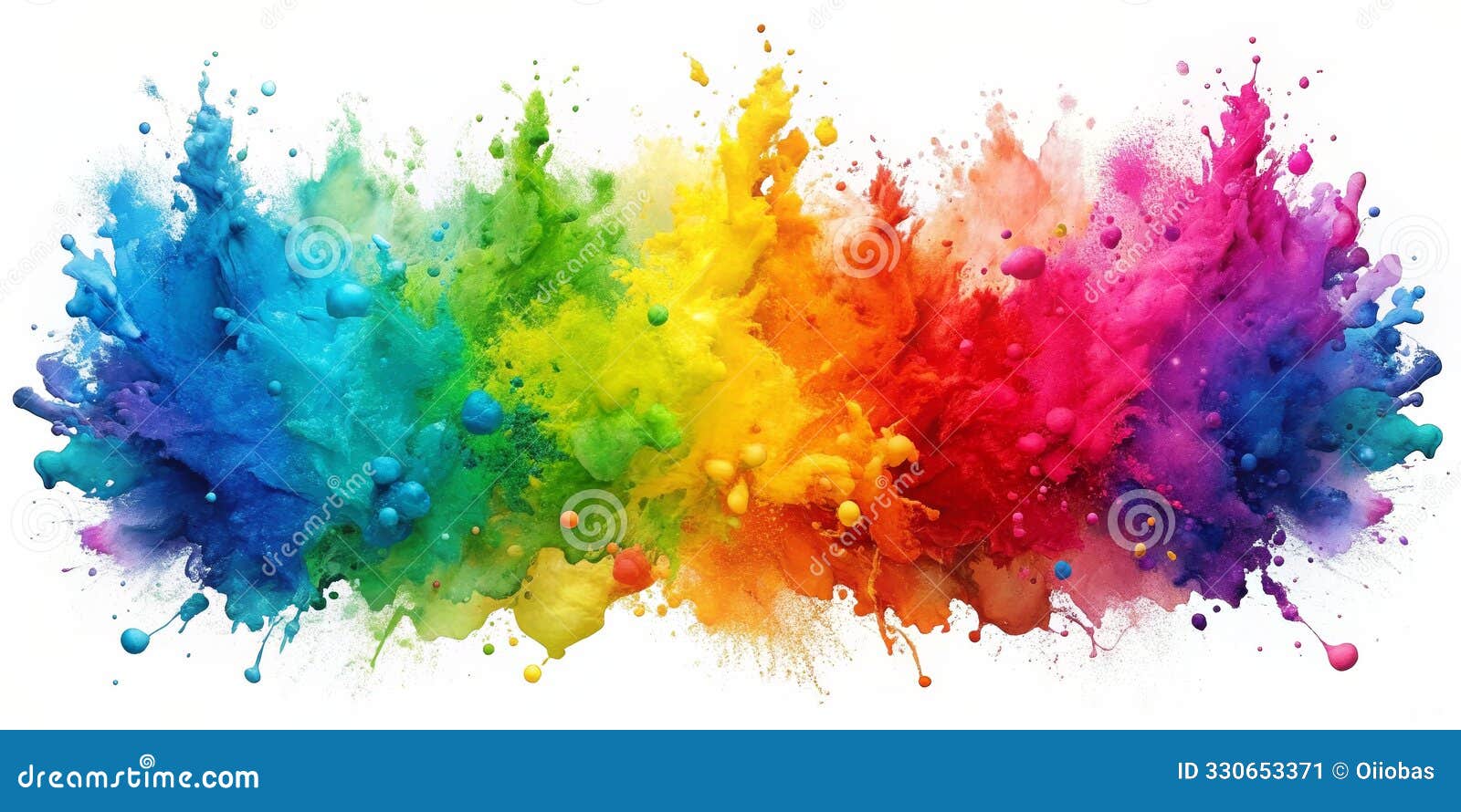 Rainbow Explosion, Color Burst, Abstract Art, Watercolor, Paint Stock ...