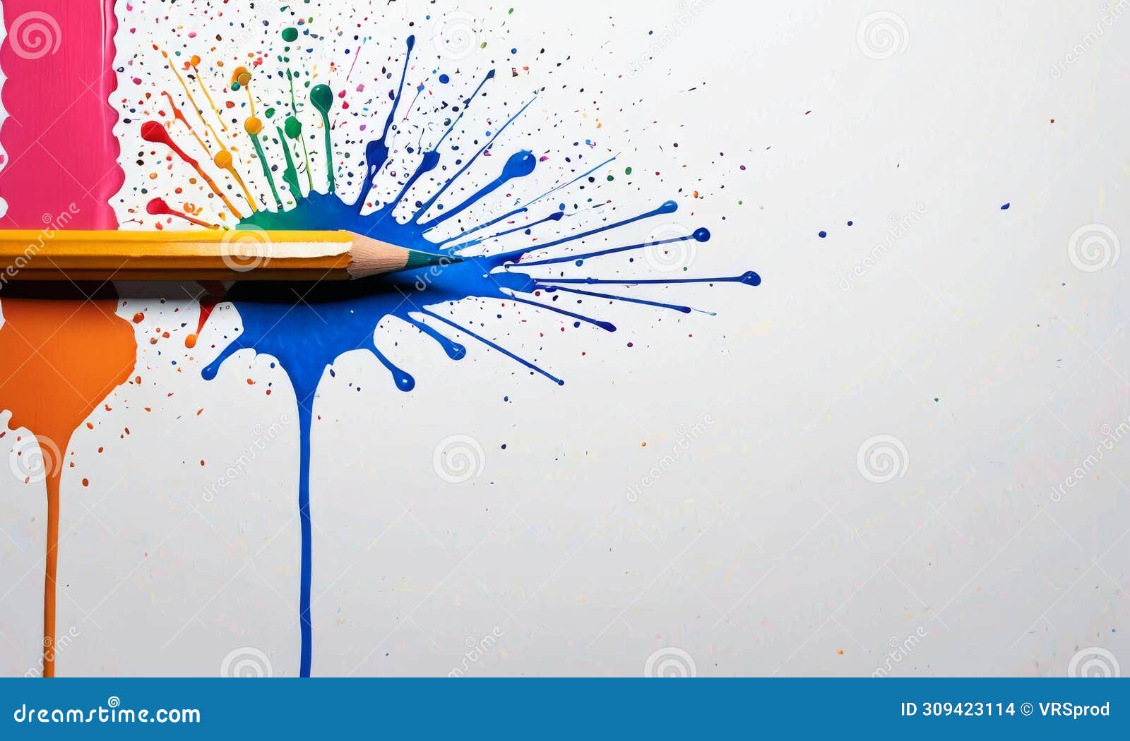 Rainbow Explosion from Colored Pencil Stock Illustration - Illustration ...