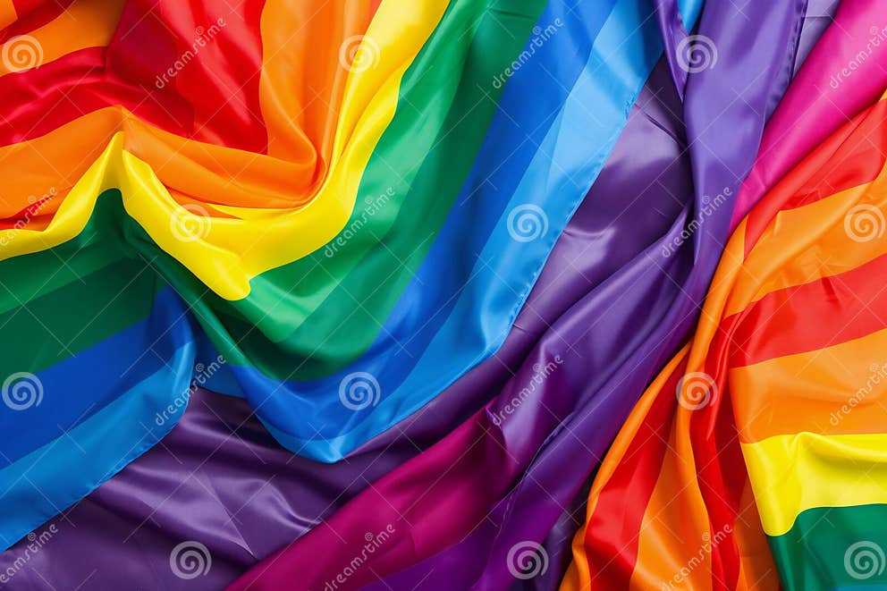 Rainbow Fabric Texture Background Close Up, Rainbow Fabric Texture ...