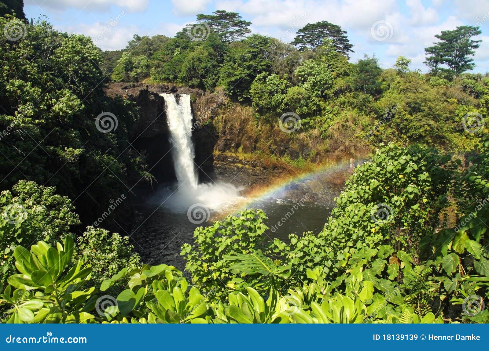 Rainbow Falls (Big Island, Hawaii) 02 Stock Image - Image of national ...