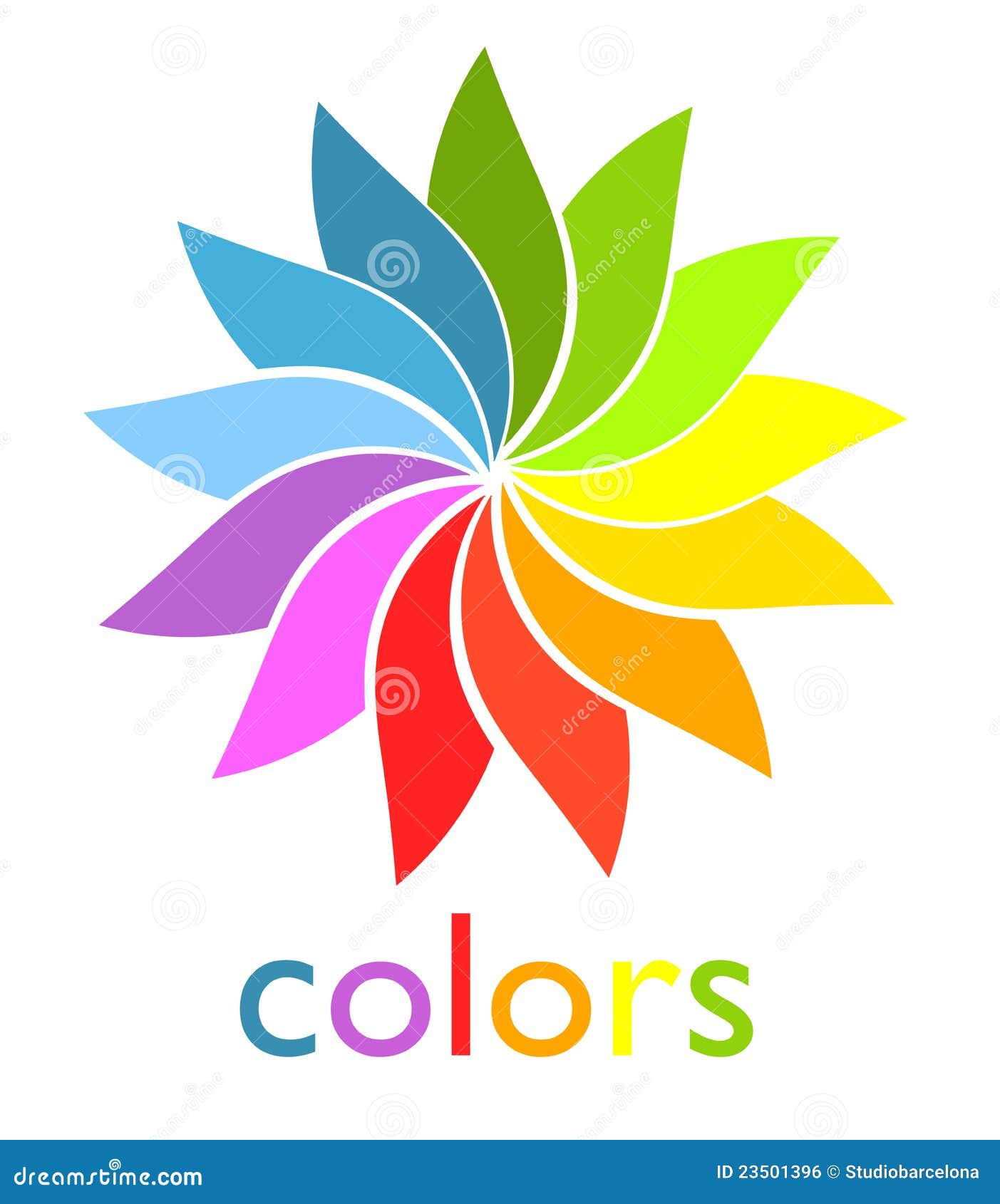 Rainbow fan stock vector. Illustration of multicolor - 23501396