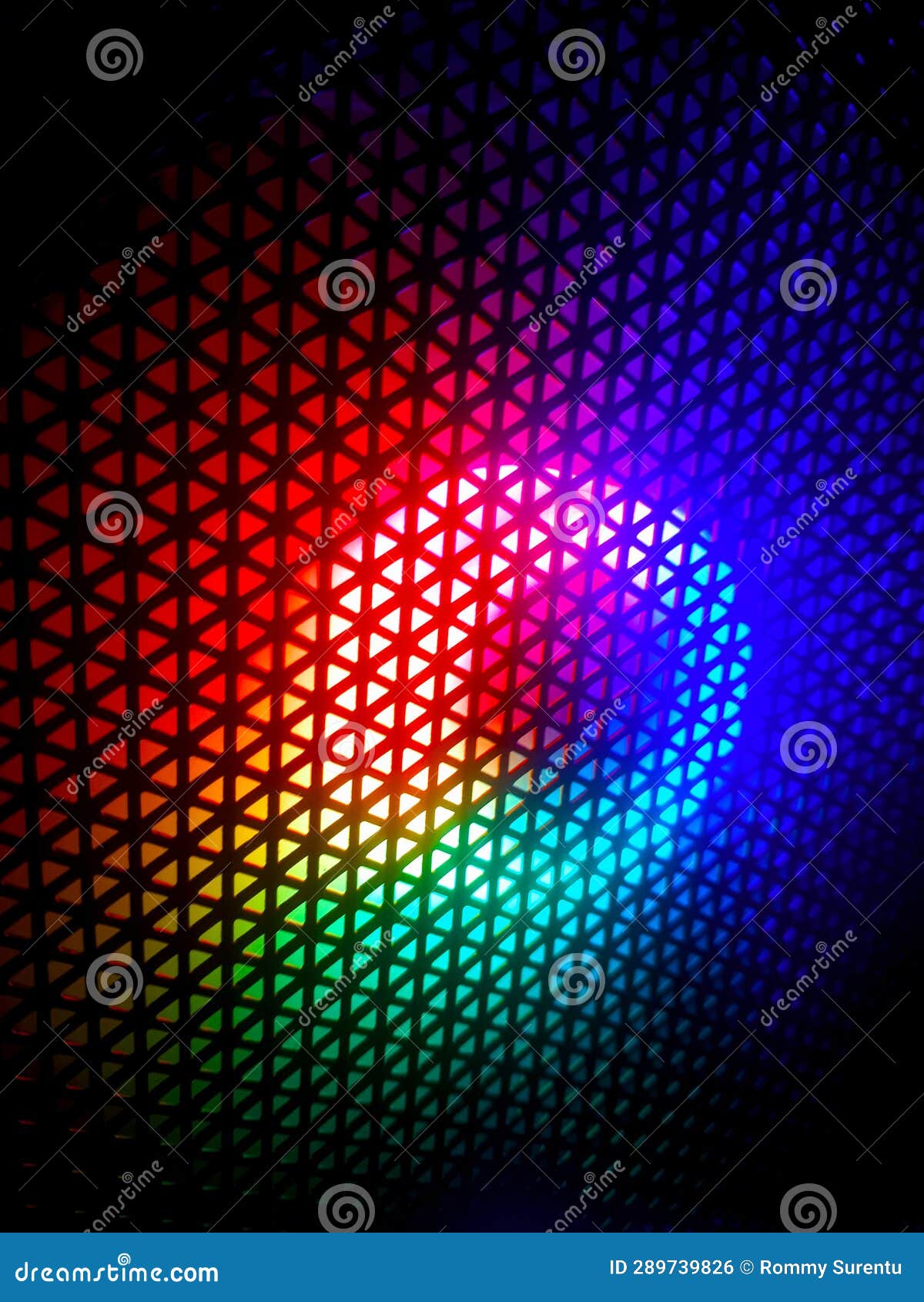 Rainbow fan stock photo. Image of lighting, neon, night - 289739826
