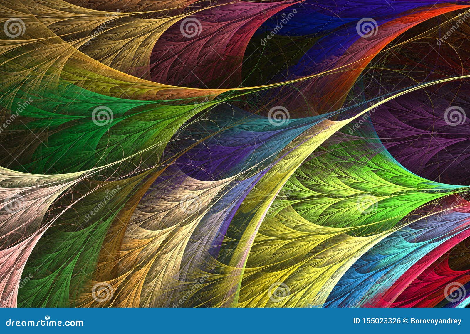 Rainbow feather stock illustration. Illustration of digital - 155023326