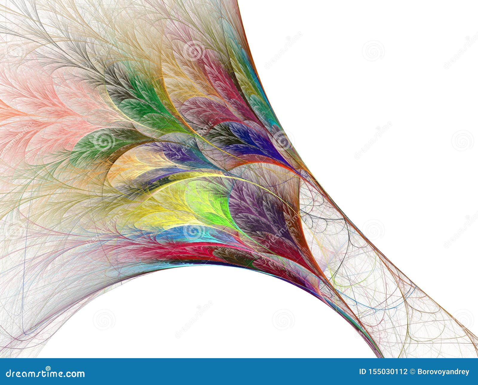 Rainbow feather stock illustration. Illustration of dynamic - 155030112