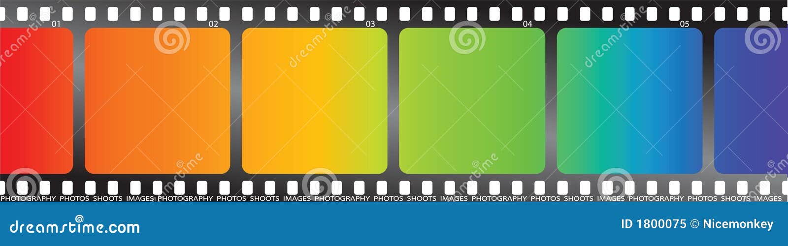 Rainbow film stock illustration. Illustration of reel - 1800075