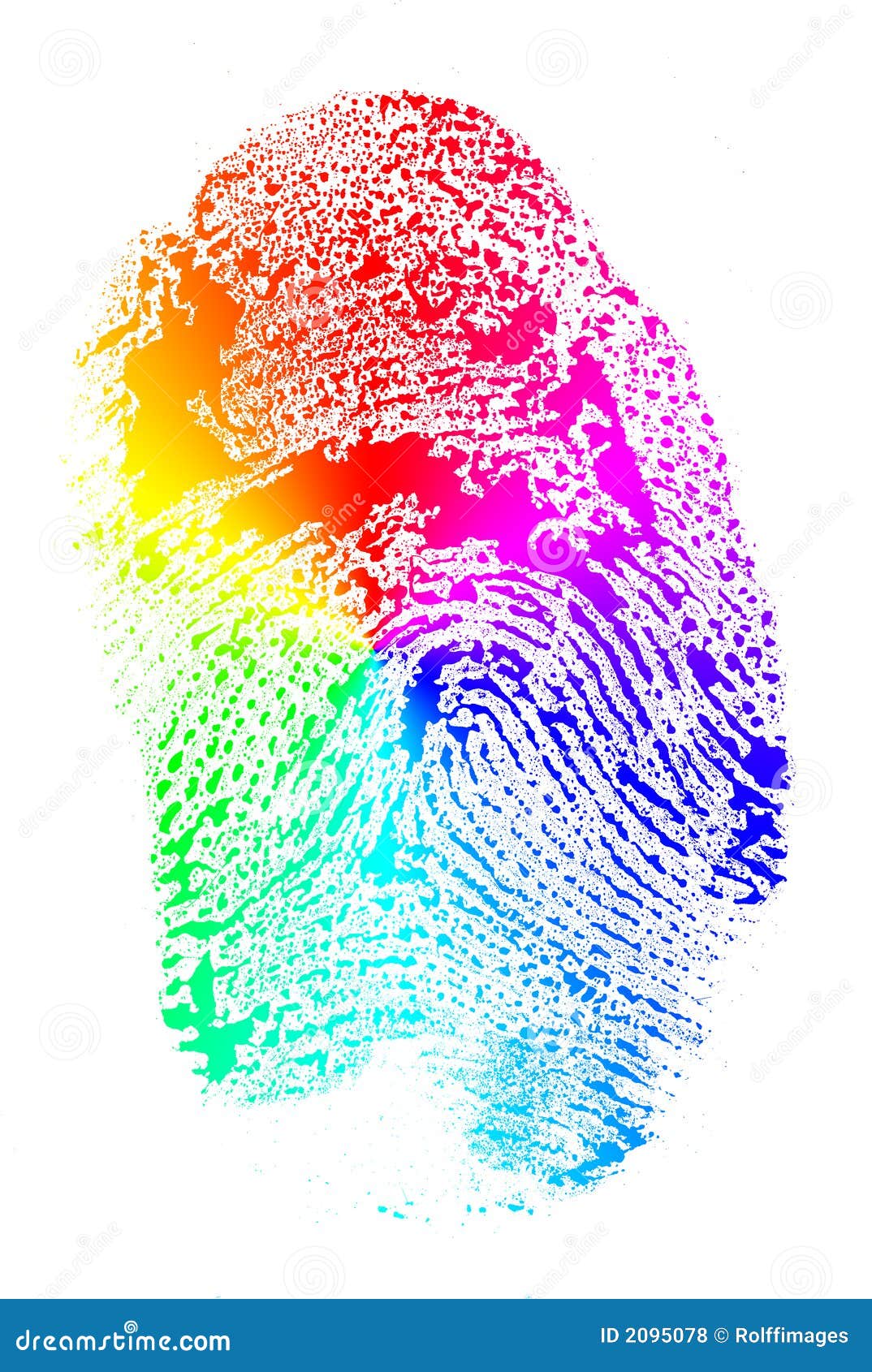 Rainbow Finger Print stock illustration. Illustration of impression ...