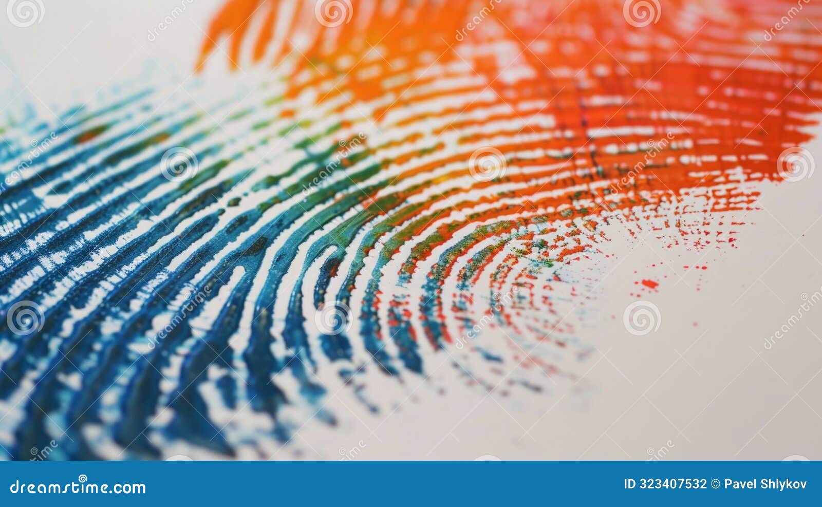 Rainbow Fingerprint Isolated on White Paper Stock Photo - Image of ...