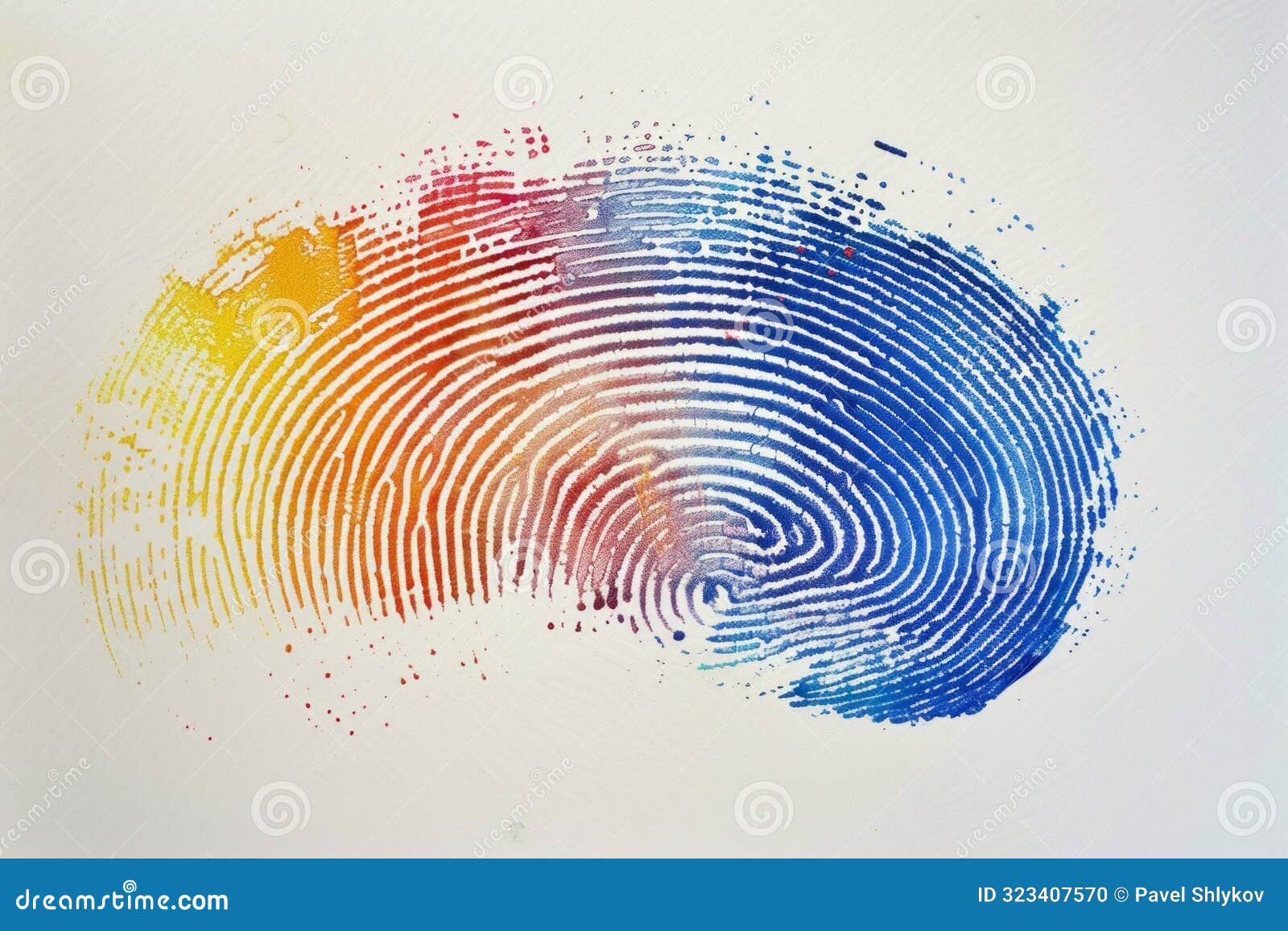 Rainbow Fingerprint Isolated On White Paper Royalty-Free Stock Image ...
