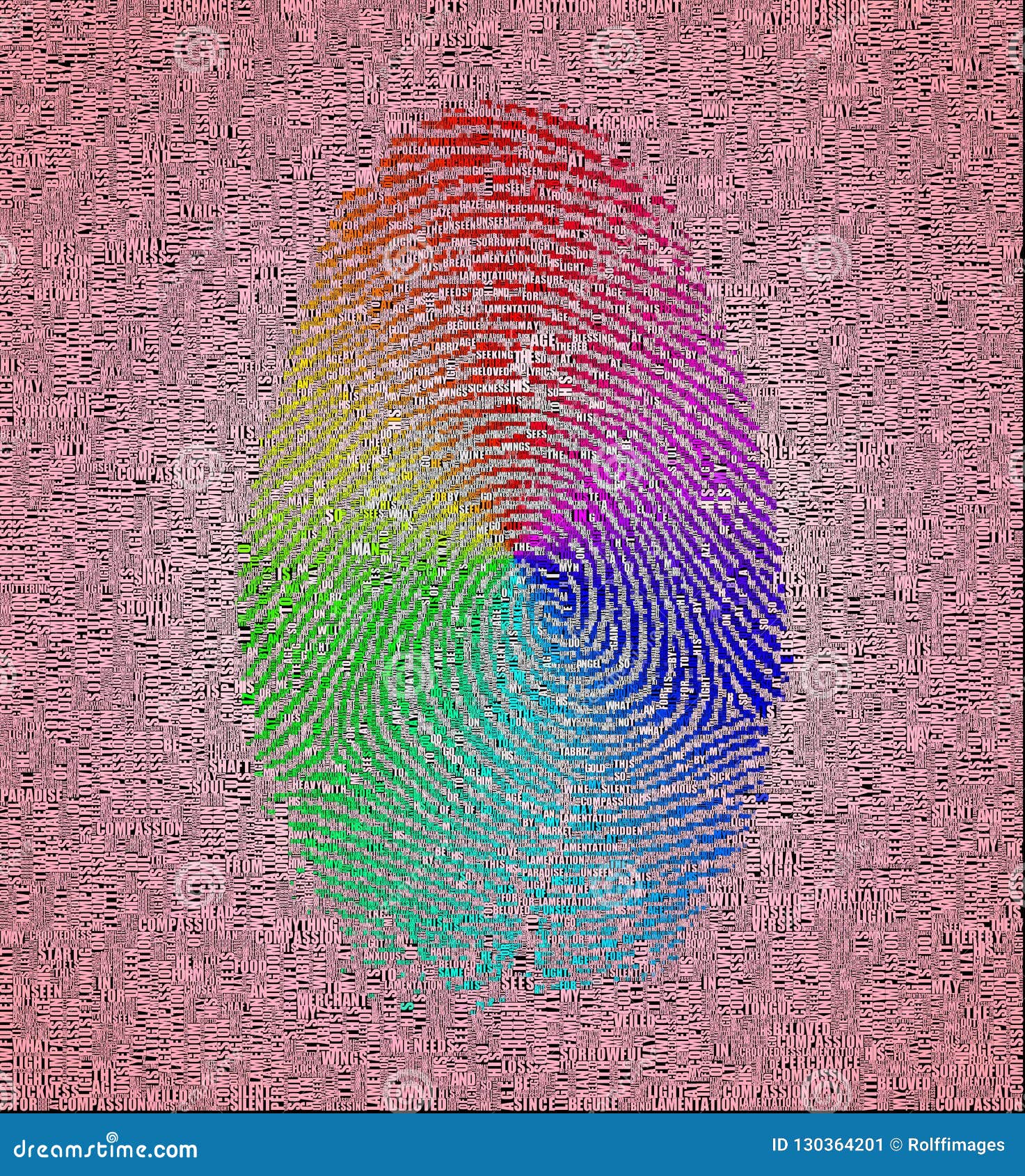Rainbow fingerprint stock illustration. Illustration of backdrop ...