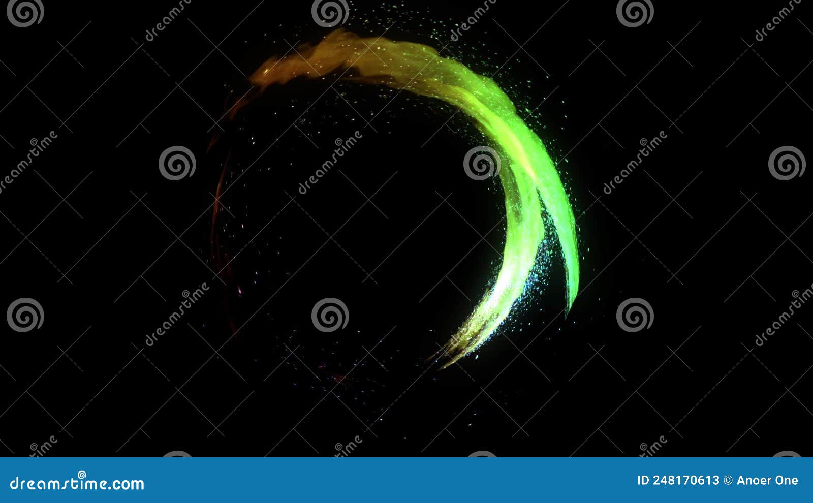 Rainbow Fire Flame Circle Effect Animation Stock Video - Video of dark ...
