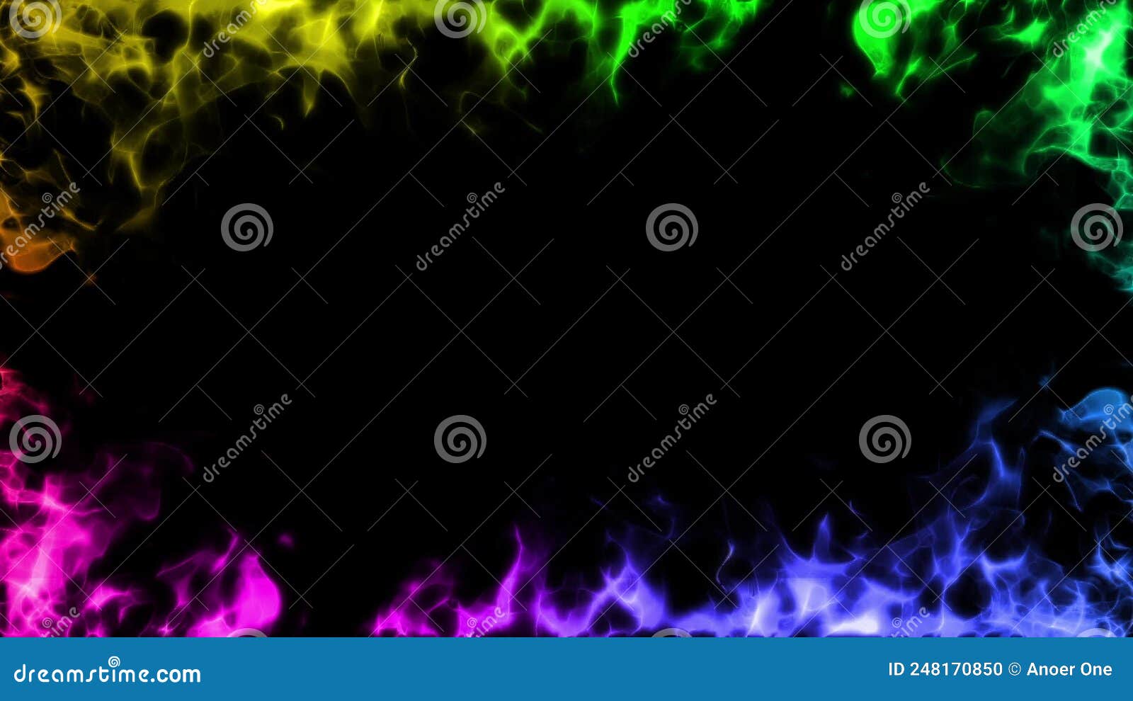 Rainbow Fire Flame Loop Animation Stock Footage - Video of flammable ...