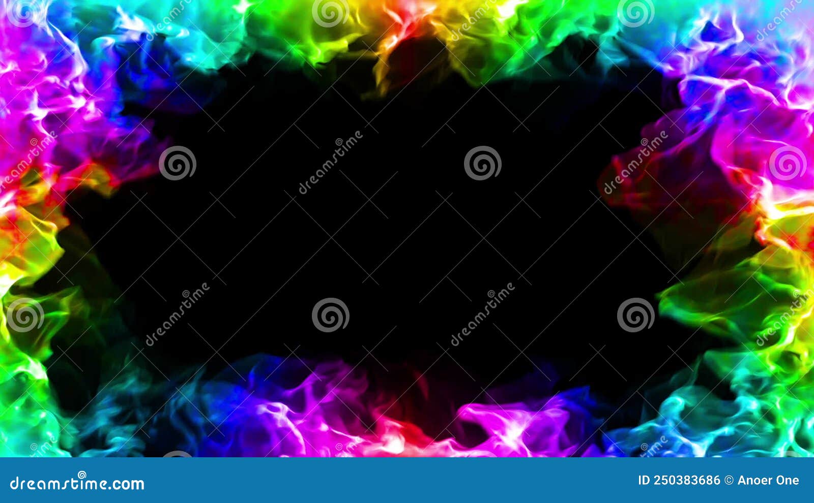 Rainbow Fire Side Corner Loop Animation Stock Footage - Video of motion ...