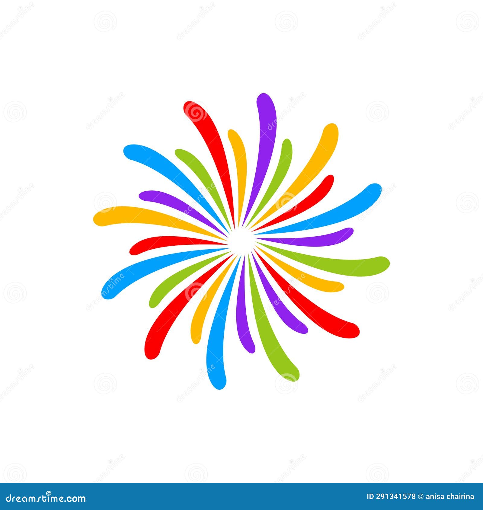 Rainbow Firework Element Vector Design Stock Illustration ...