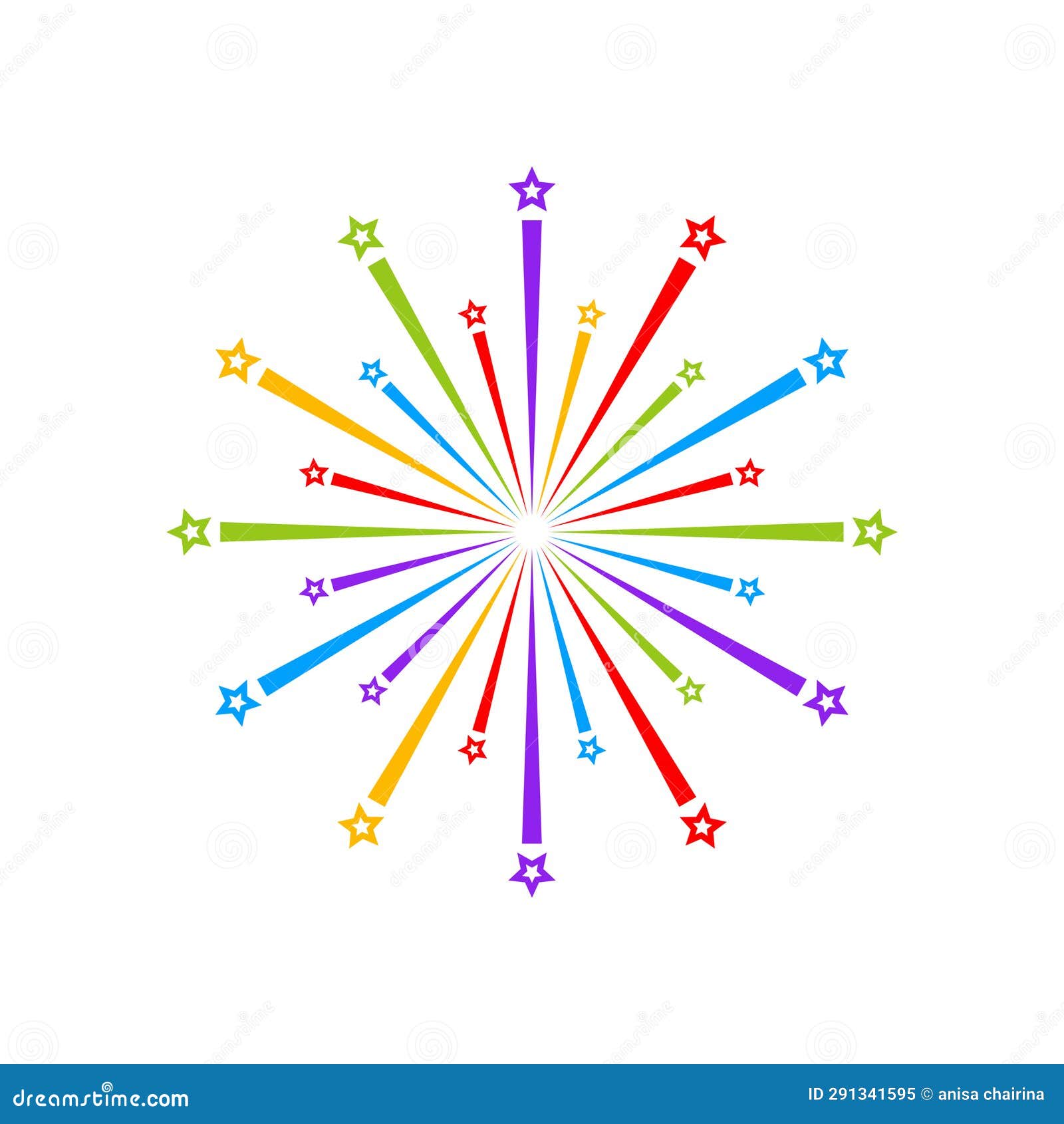 Rainbow Firework Element Vector Design Stock Illustration ...