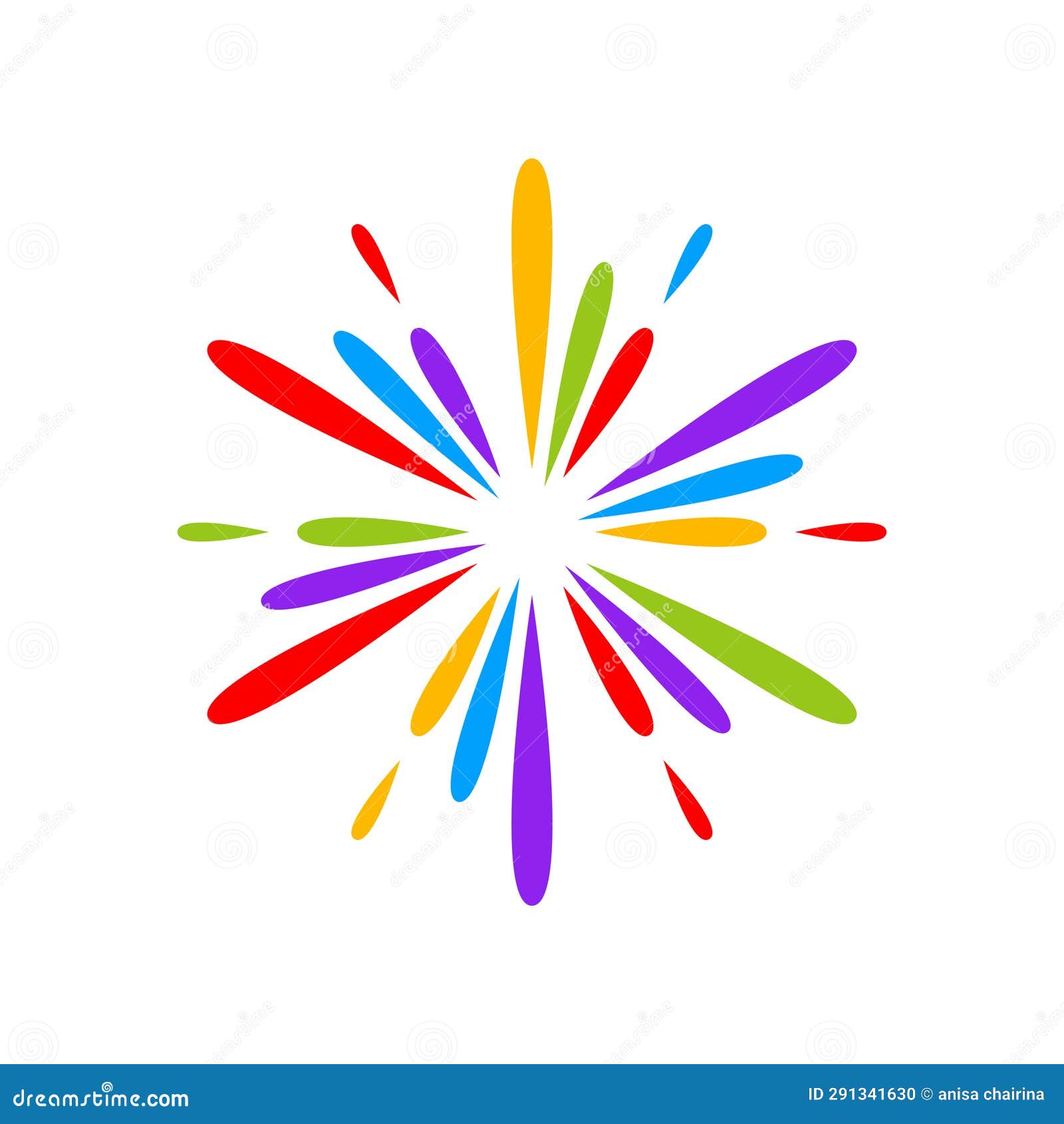 Rainbow Firework Element Vector Design Stock Illustration ...