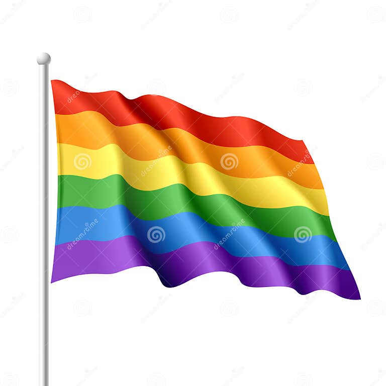 Rainbow flag stock vector. Illustration of alternative - 10968766
