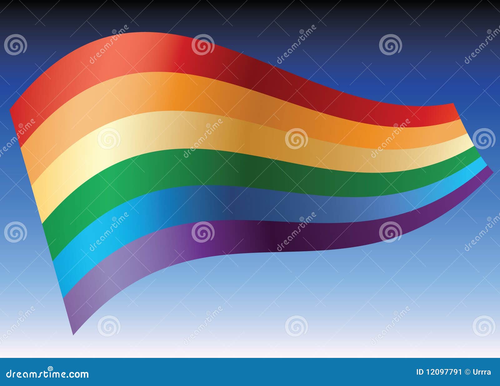 Rainbow flag stock illustration. Illustration of colorful - 12097791