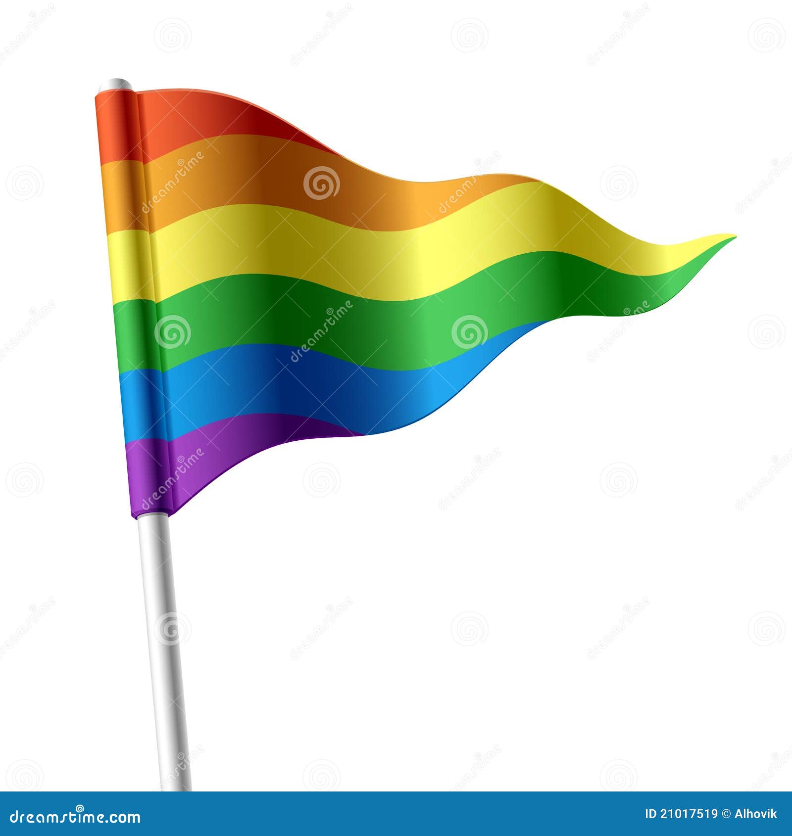 Rainbow flag stock vector. Illustration of cheerful, alternative - 21017519