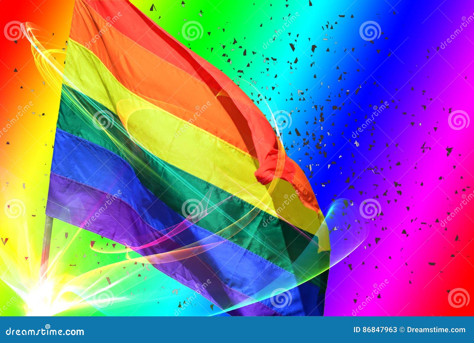 Rainbow flag stock image. Image of colors, lgbt, symbol - 86847963
