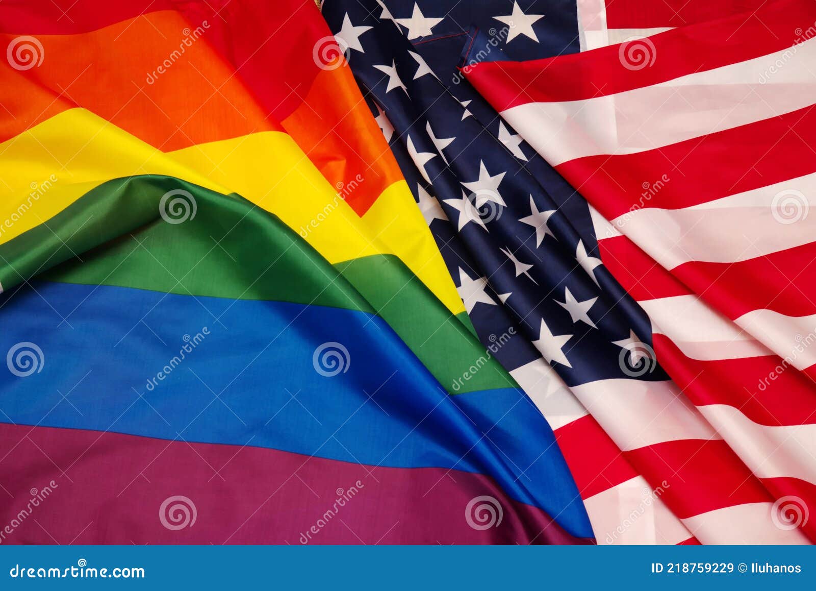 Rainbow flag LGBT movement stock image. Image of closeup - 218759229
