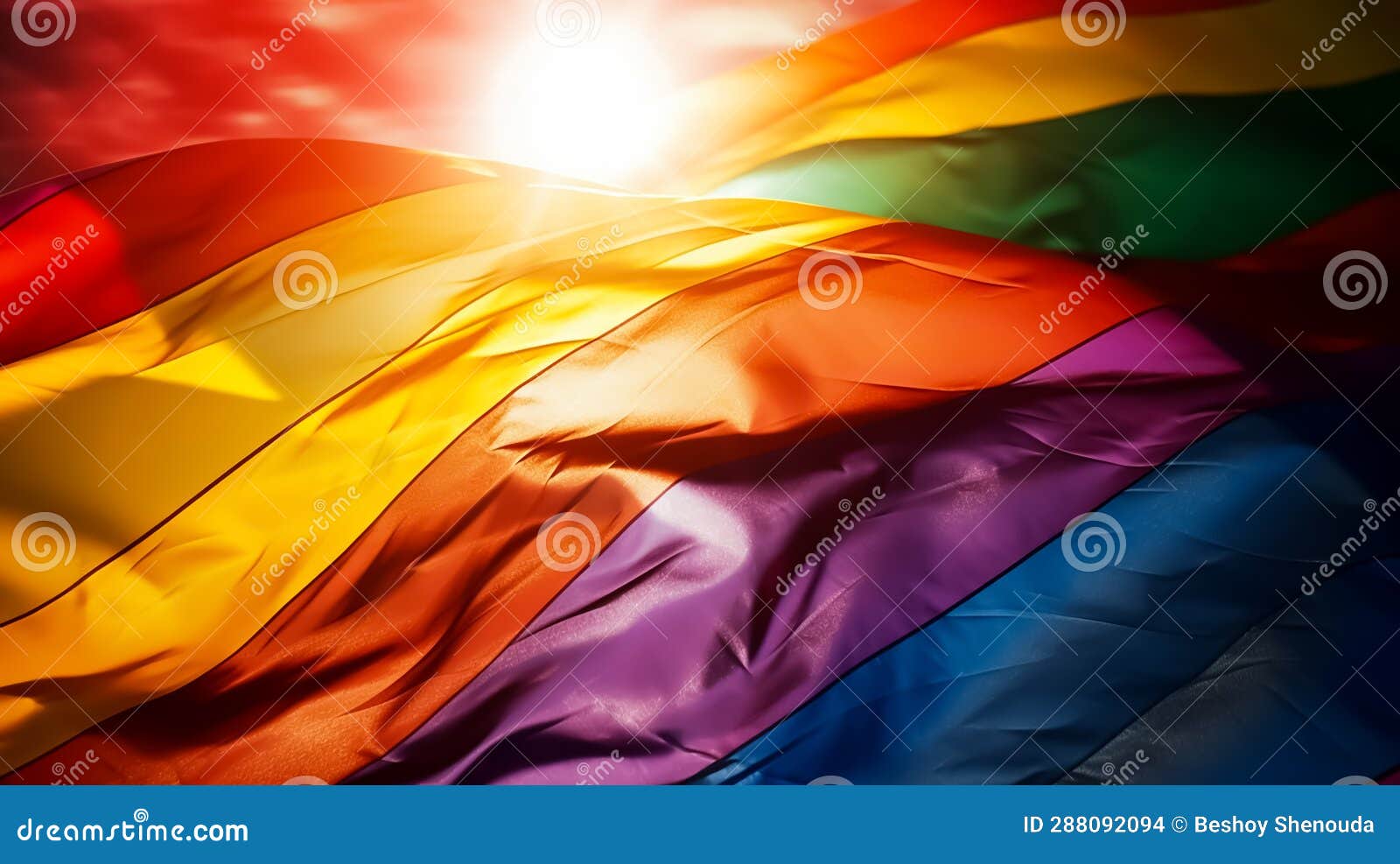 The Rainbow Flag or LGBTQ Flag, Gender Diversity Concept Stock ...