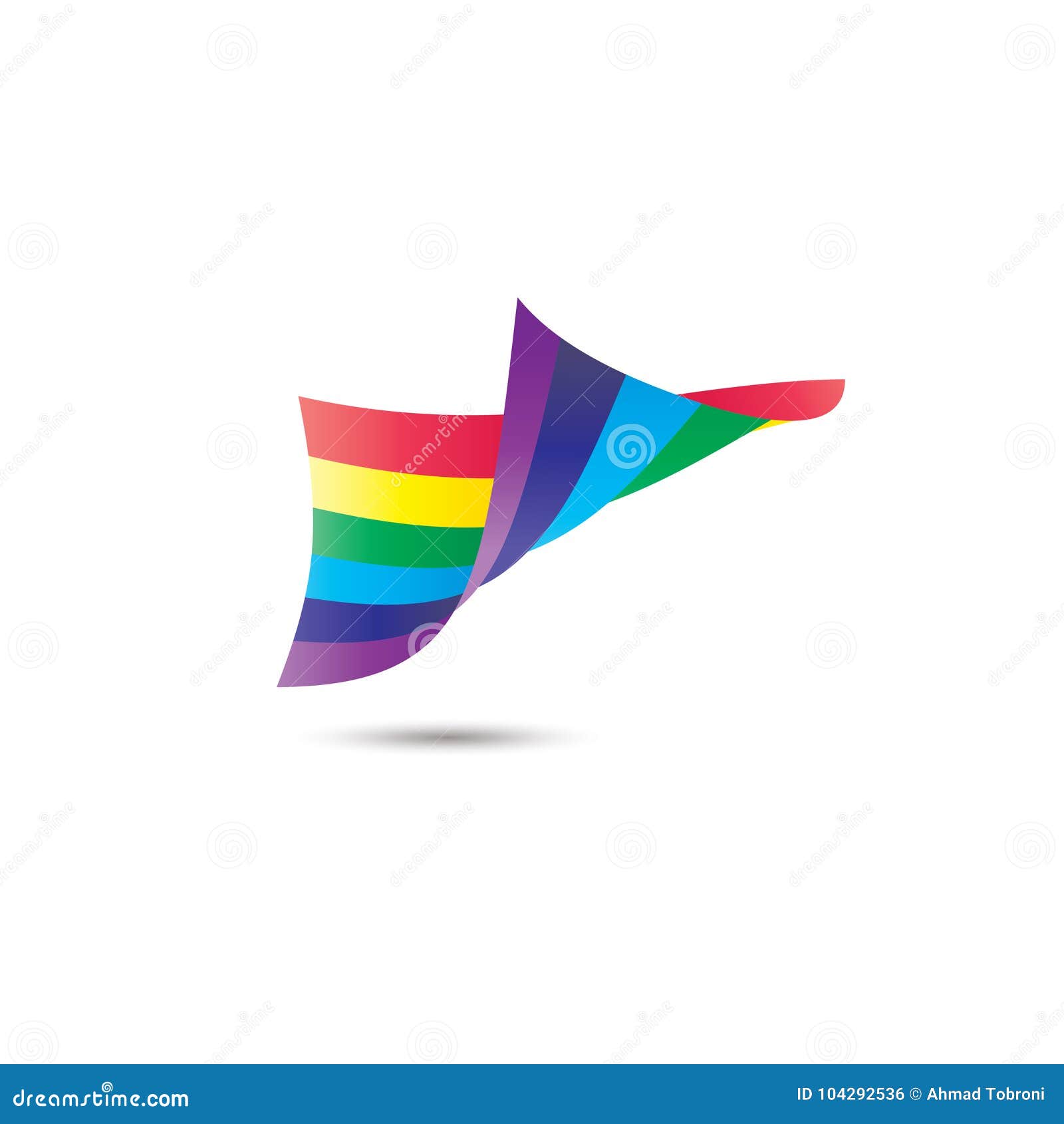 Rainbow Flag Logo Vector Template Design Stock Vector - Illustration of ...