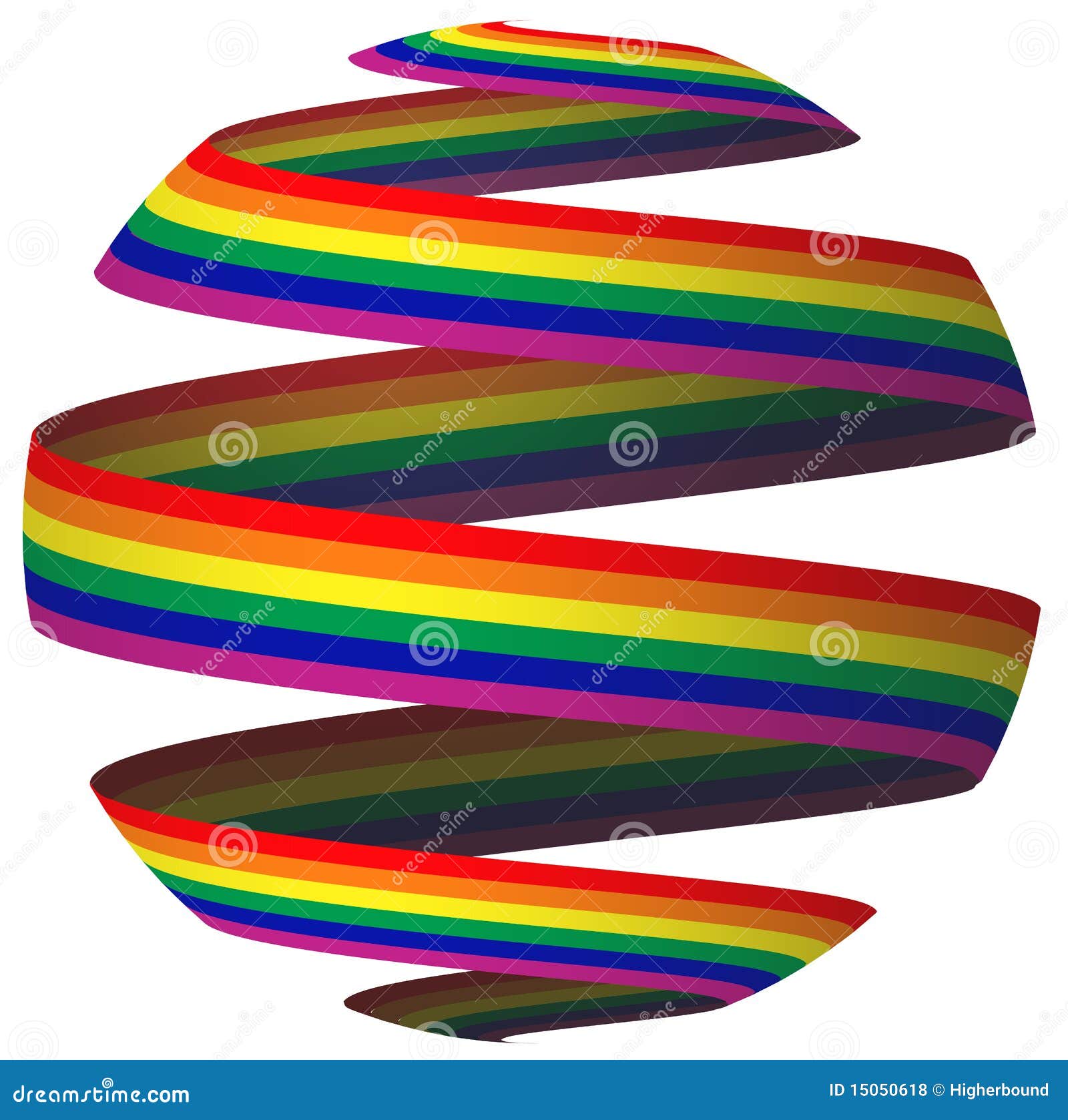 Rainbow flag ribbon stock illustration. Illustration of prejudice ...