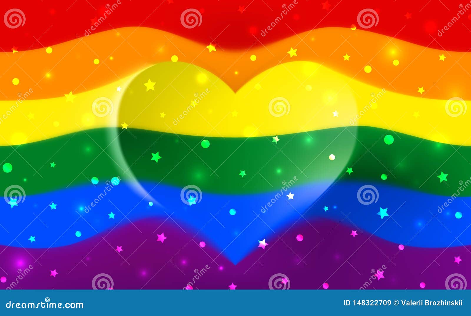 The Rainbow Flag Is A Symbol Of Pride Lgbt And Lgbtq With A Heart Shape