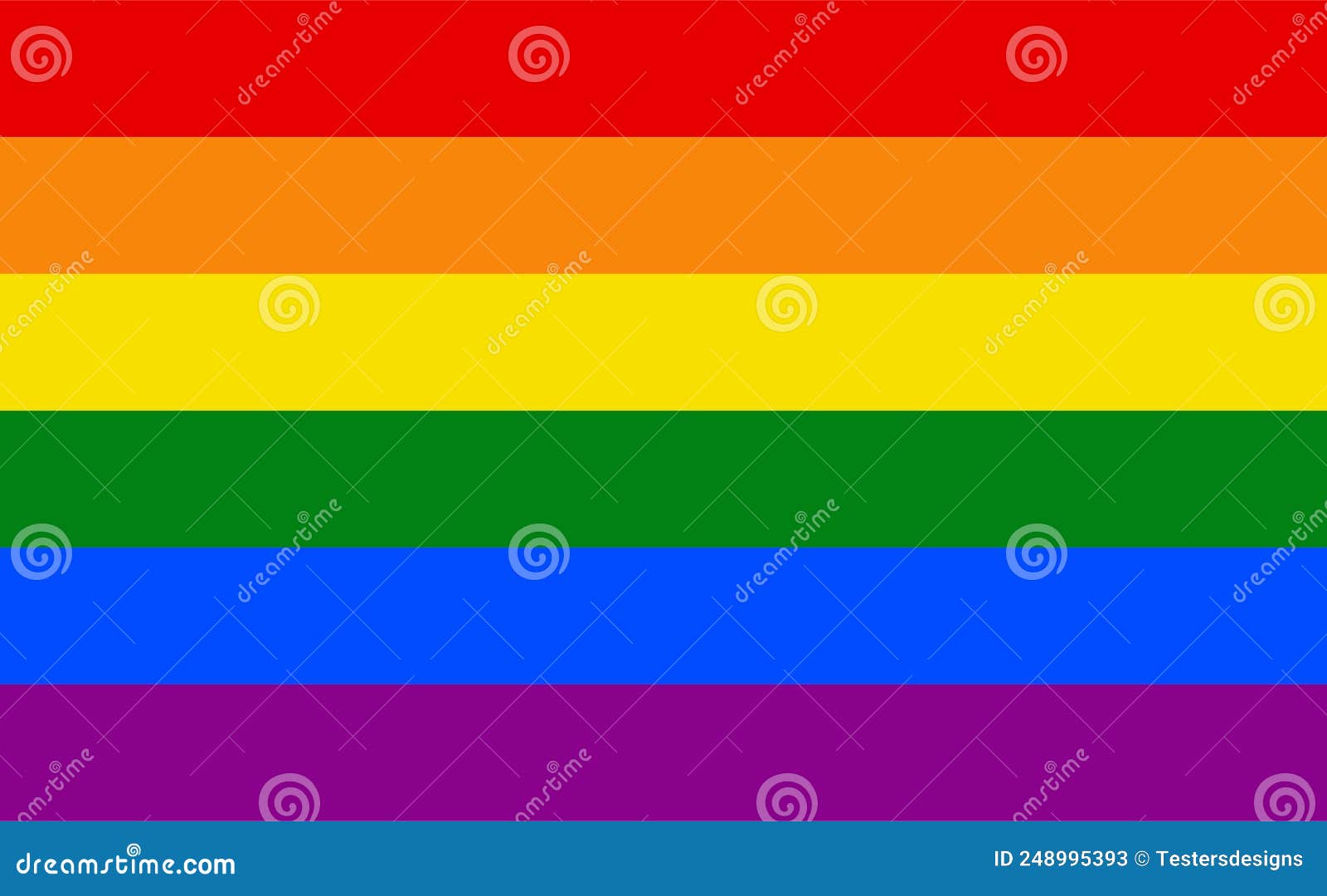 Rainbow Flag. Vector. Accurate Dimensions, Element Proportions and ...