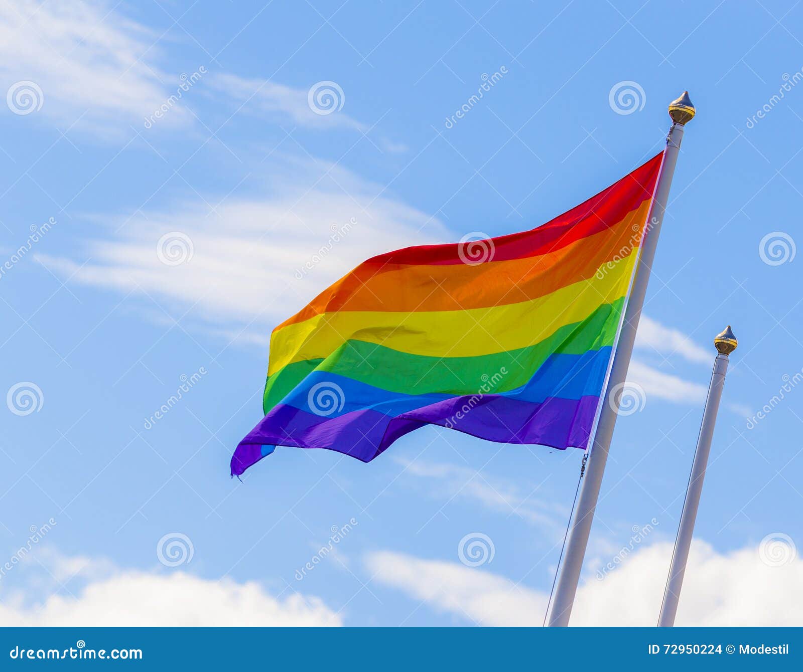 Rainbow Flag stock photo. Image of female, happy, green - 72950224