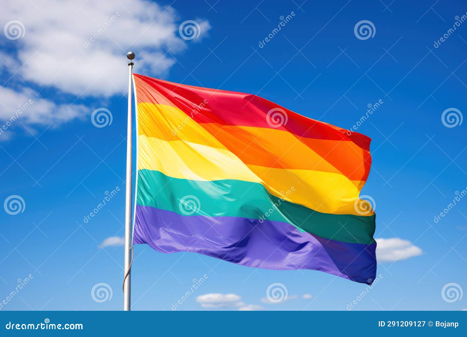 Rainbow Flags in a Pride Celebration, Representing Unity and Acceptance ...