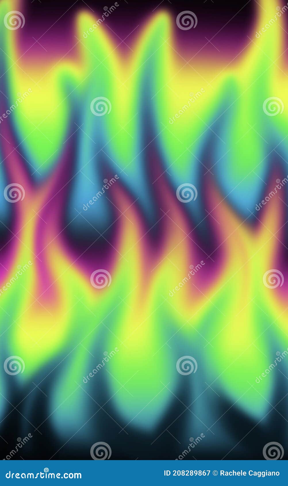 Rainbow Flame stock illustration. Illustration of colors - 208289867