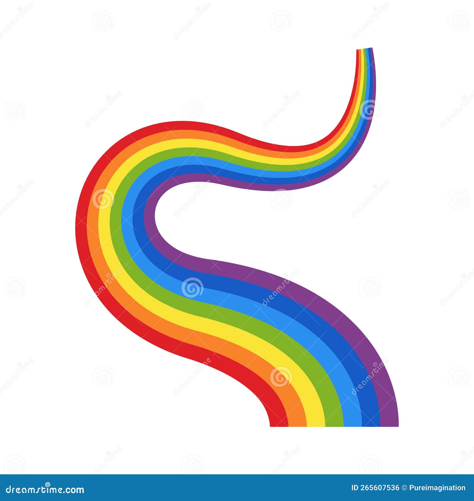 Rainbow in Flat Style Isolated Stock Vector - Illustration of effect ...