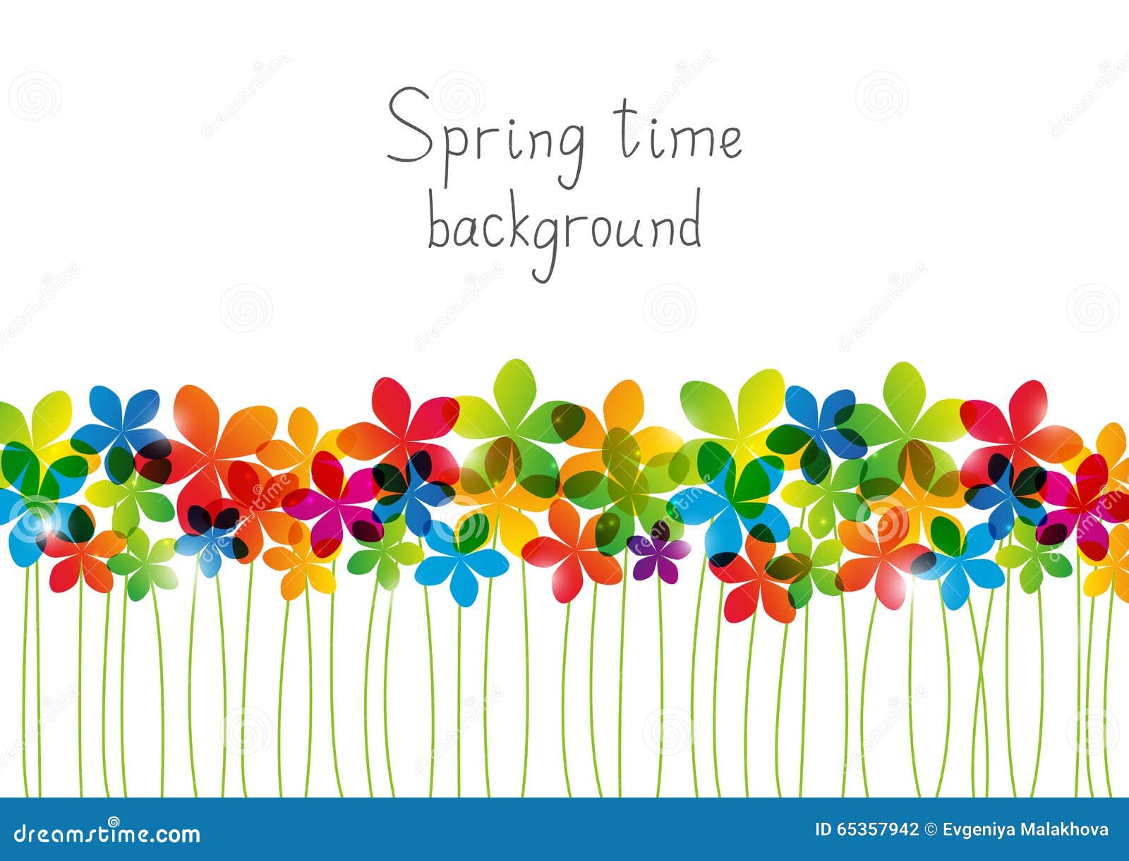 Rainbow floral border stock vector. Illustration of ornament - 65357942