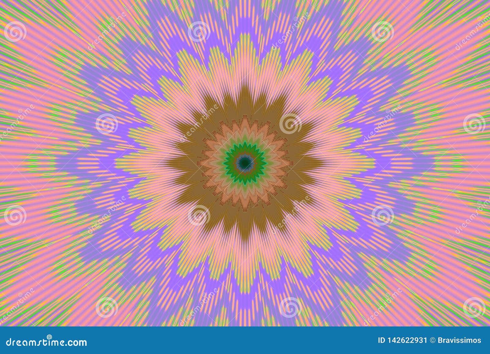 Rainbow Floral Pattern Background Flower. Trend Stock Illustration ...