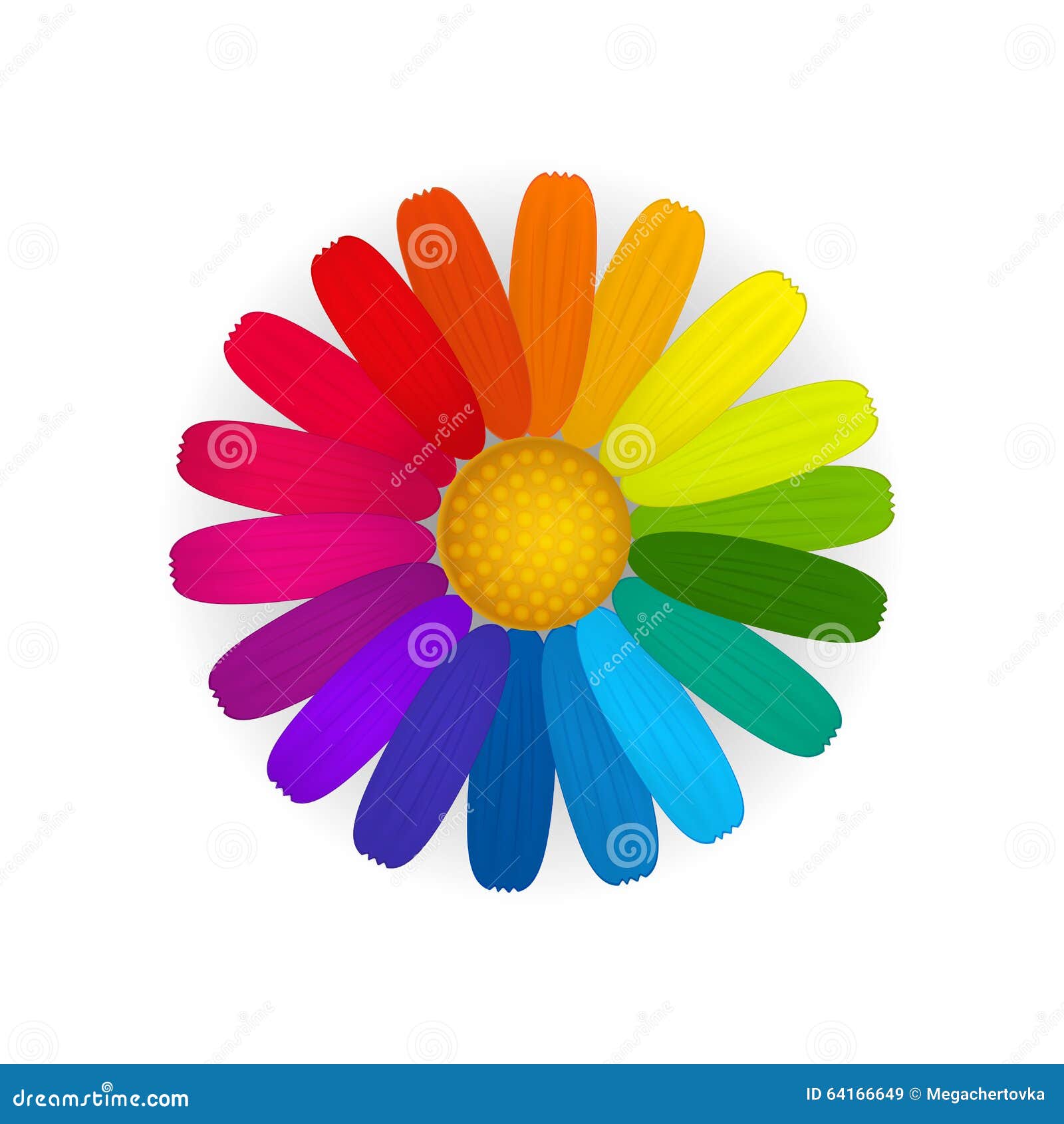 Rainbow flower stock vector. Illustration of modern, light - 64166649