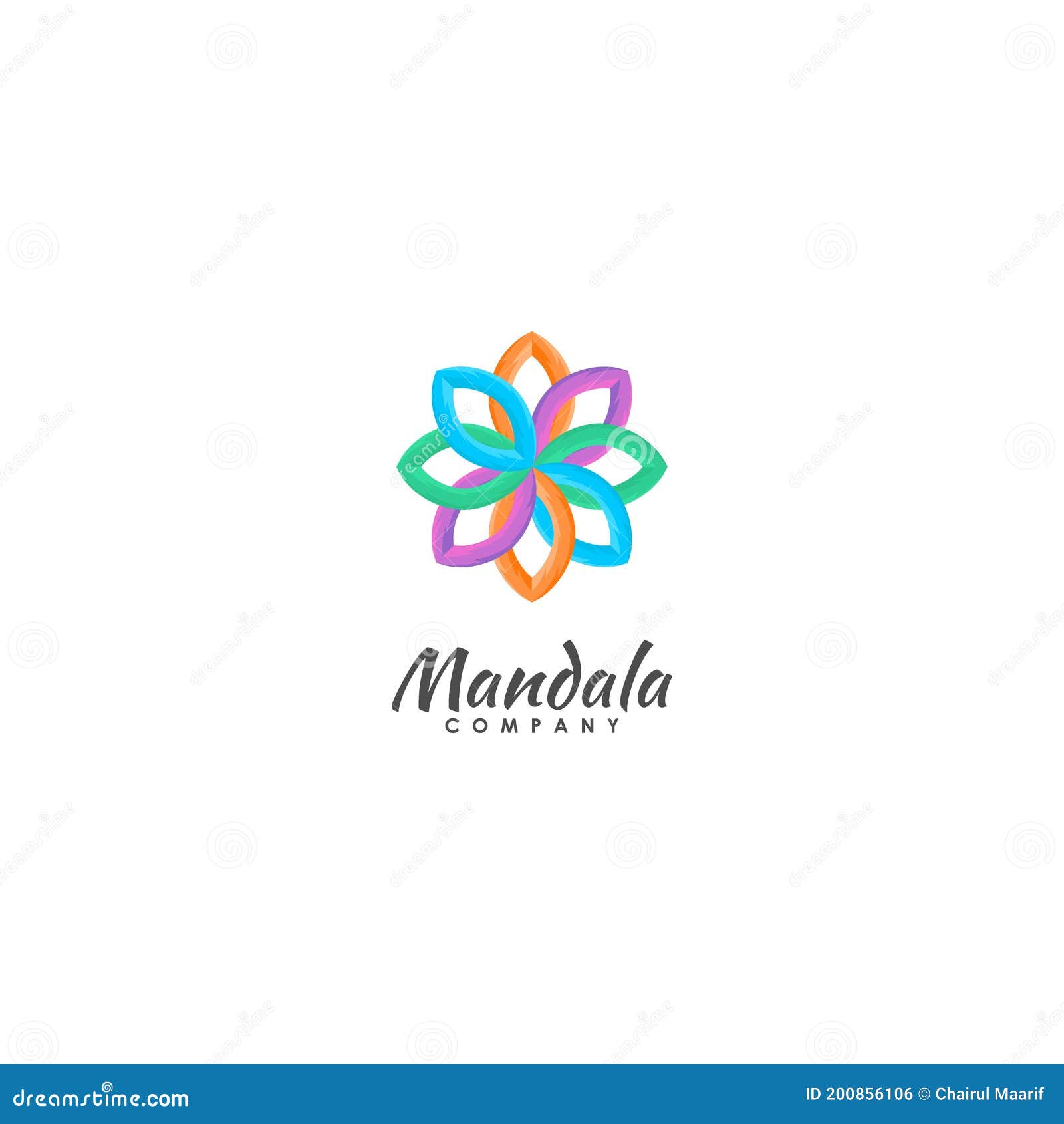 Rainbow Flower Logo Design Inspiration Stock Vector - Illustration of ...