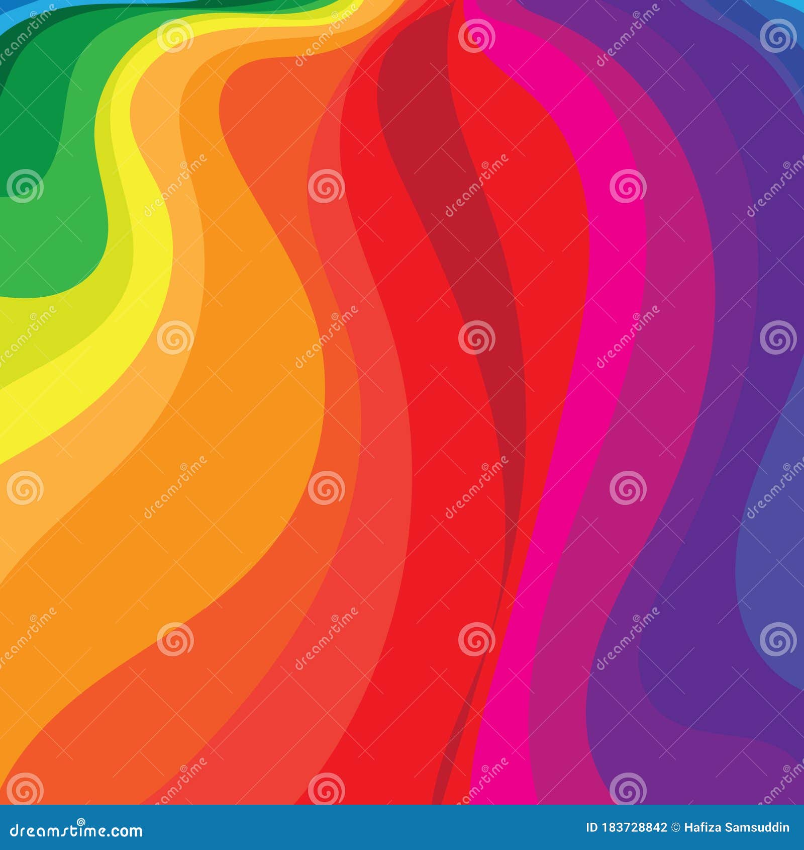 Rainbow Flowing Background. Vector Illustration Decorative Background ...