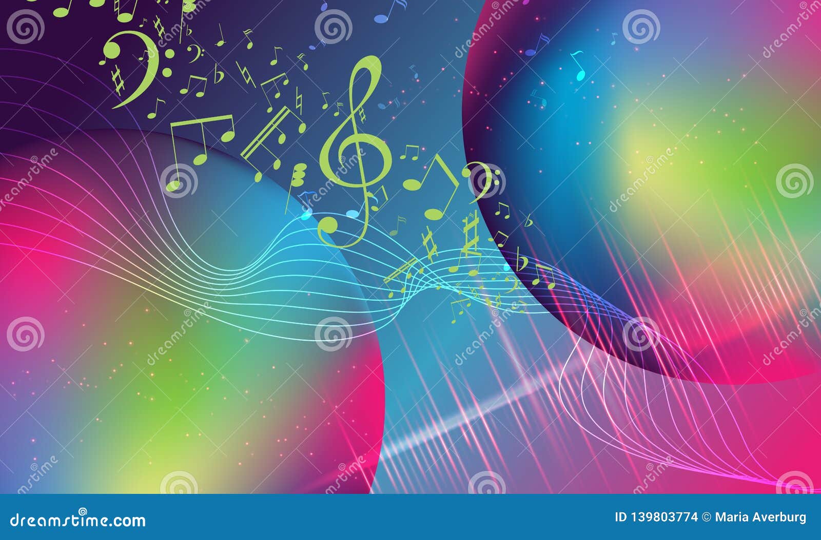Rainbow Fluid Background. Iridescent Modern Design. Music Multicolor ...