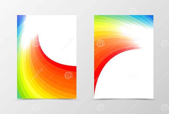 Rainbow Flyer Template Design Stock Vector - Illustration of style ...